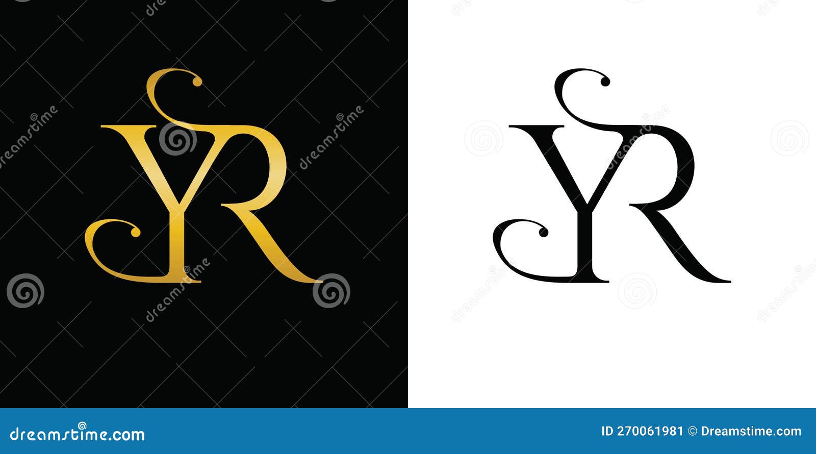 YR Logo, YR Monogram, Initial YR Logo, Letter YR Logo, Luxury Vector ...