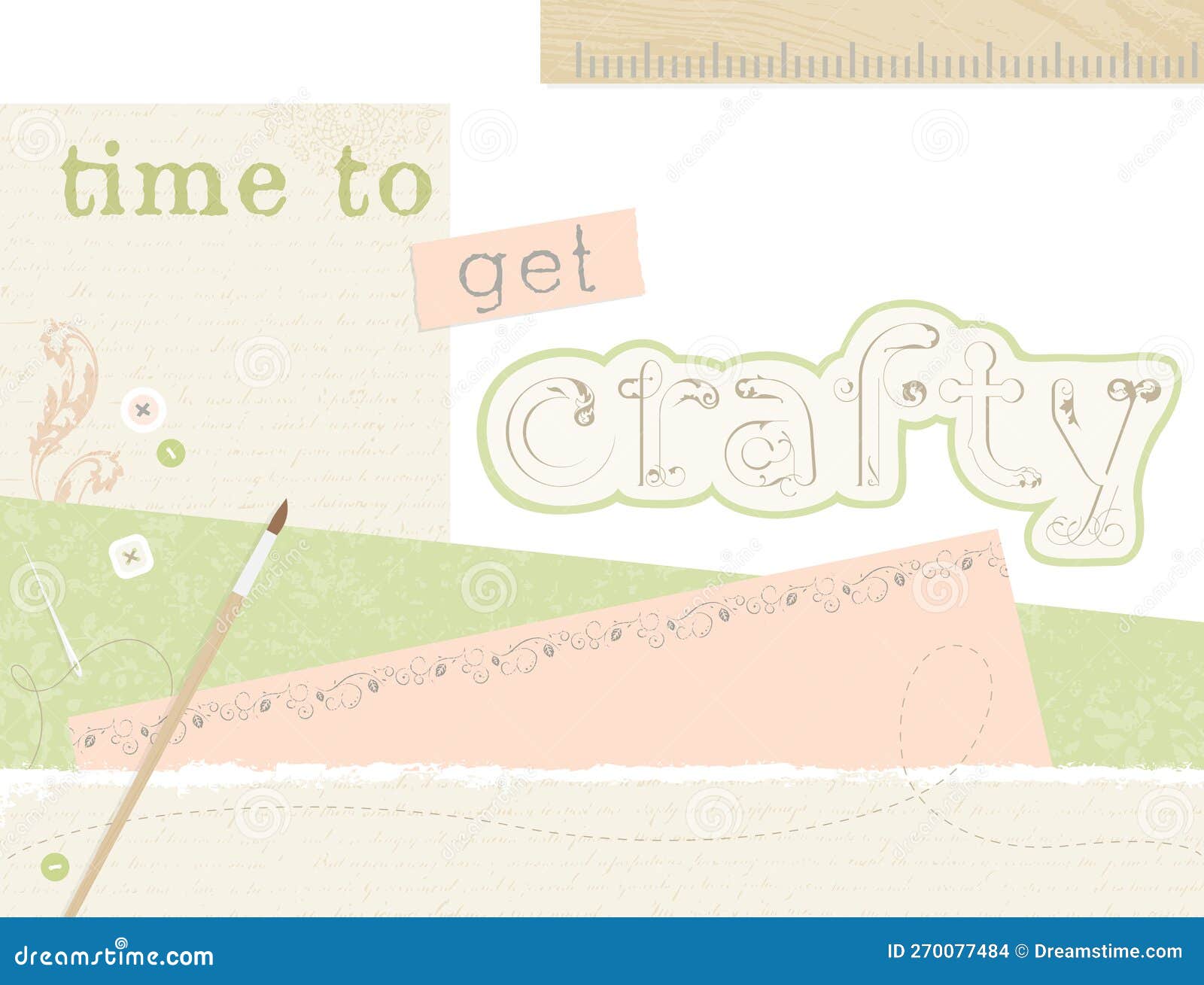 Time to get crafty stock vector. Illustration of crafting - 270077484