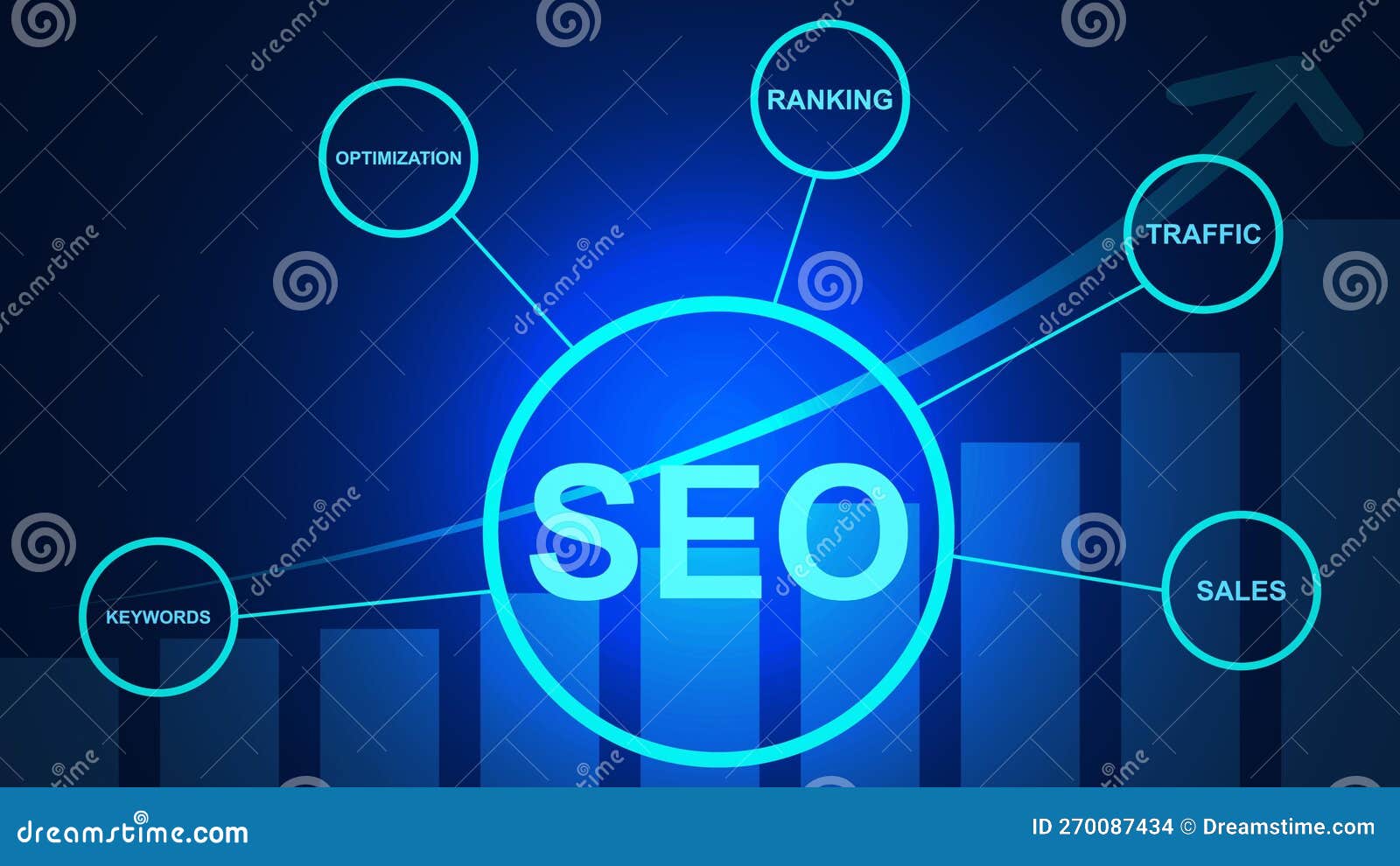 SEO Search Engine Optimization Background. Stock Vector - Illustration ...