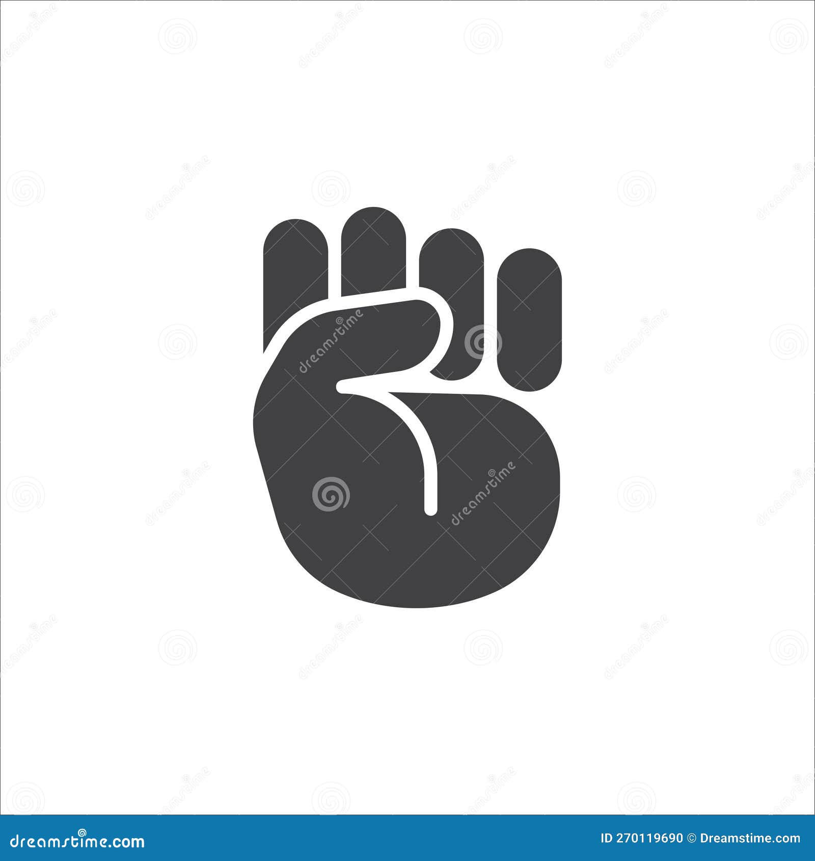 Hand Symbol. Hand Gesture Icon Stock Illustration - Illustration of ...