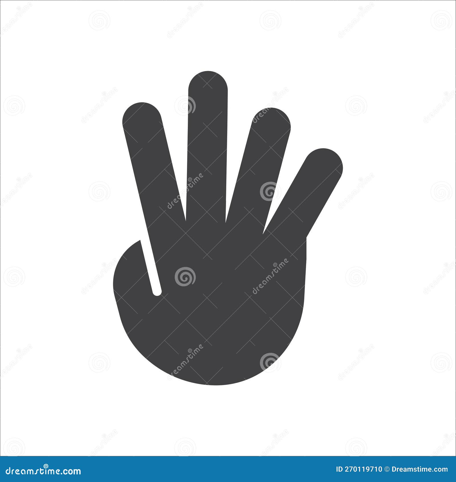 Hand Symbol. Hand Gesture Icon Stock Illustration - Illustration of ...