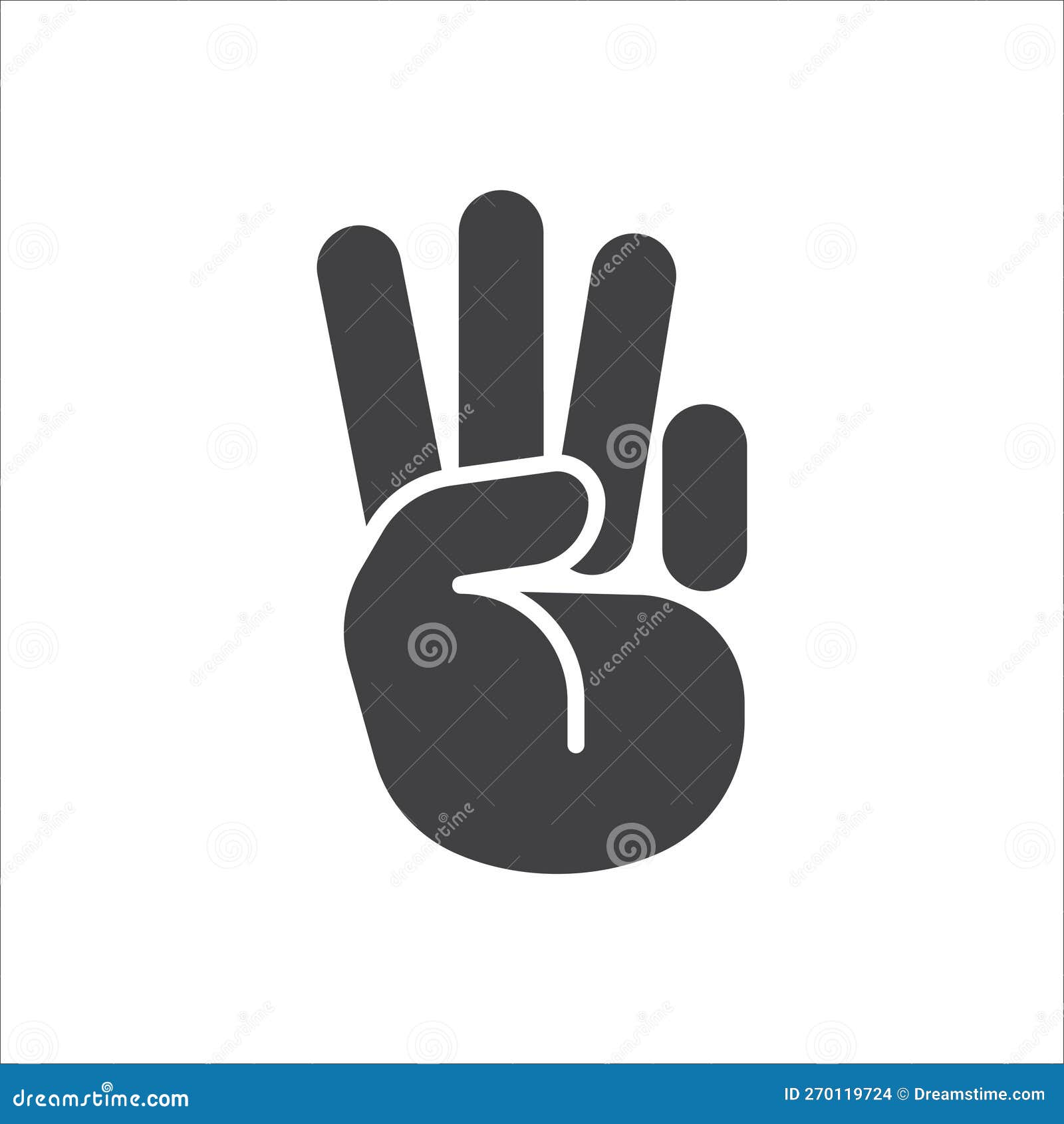 Hand Symbol. Hand Gesture Icon Stock Vector - Illustration of palm ...