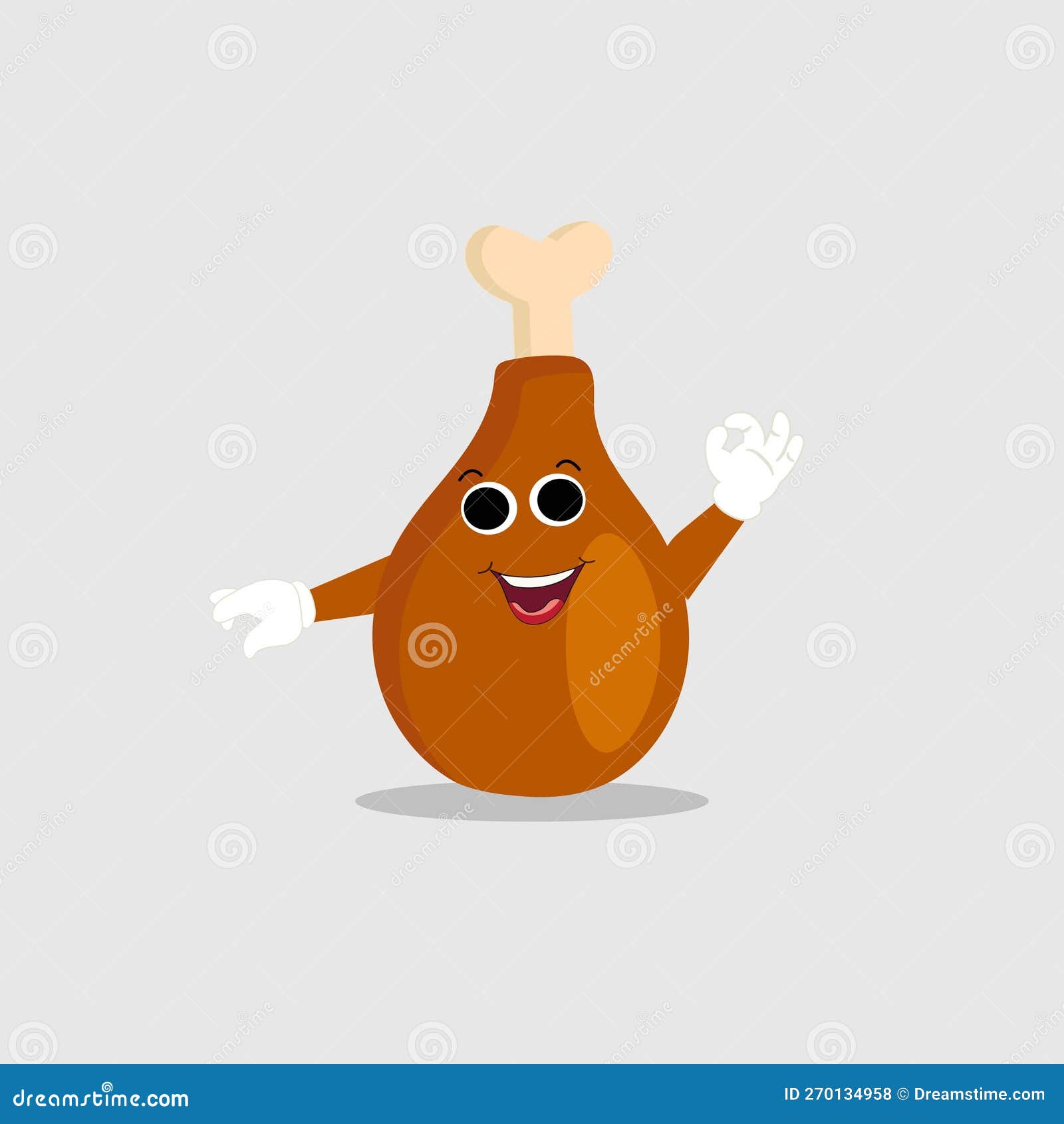 Fried Chicken, Leg Chicken Thighs Icon. Chicken Leg Line Icons Smiling ...