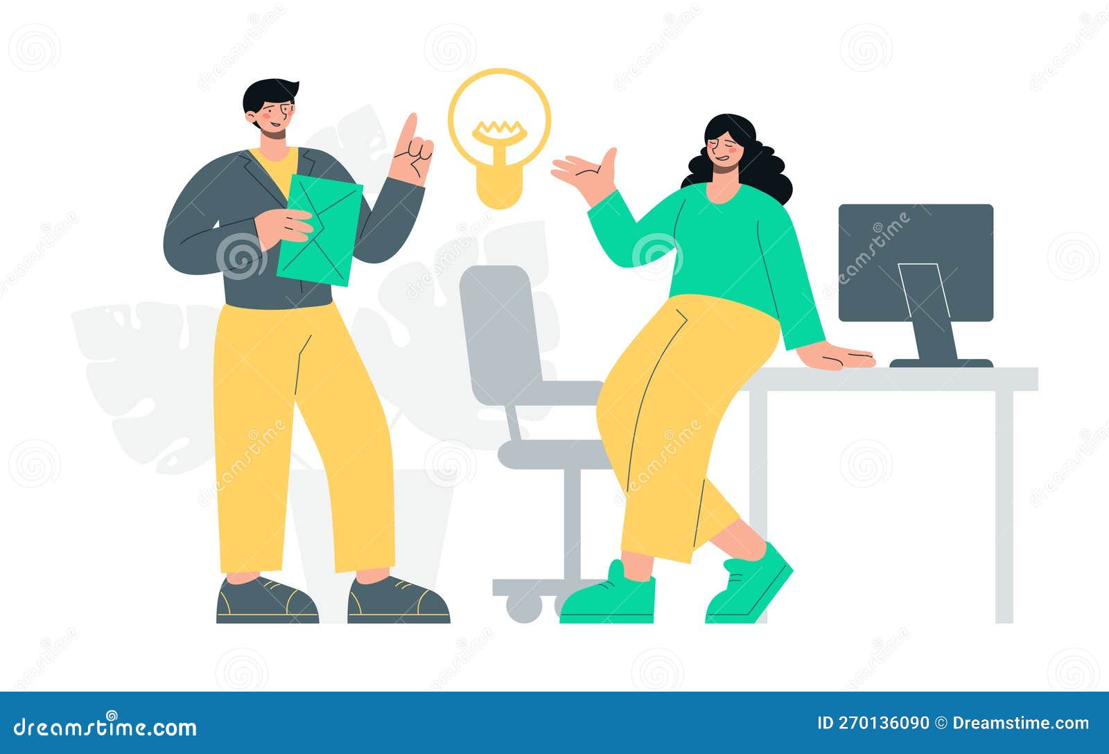 People in Office. Teamwork and Brainstorm. Searching for Idea. Boss ...