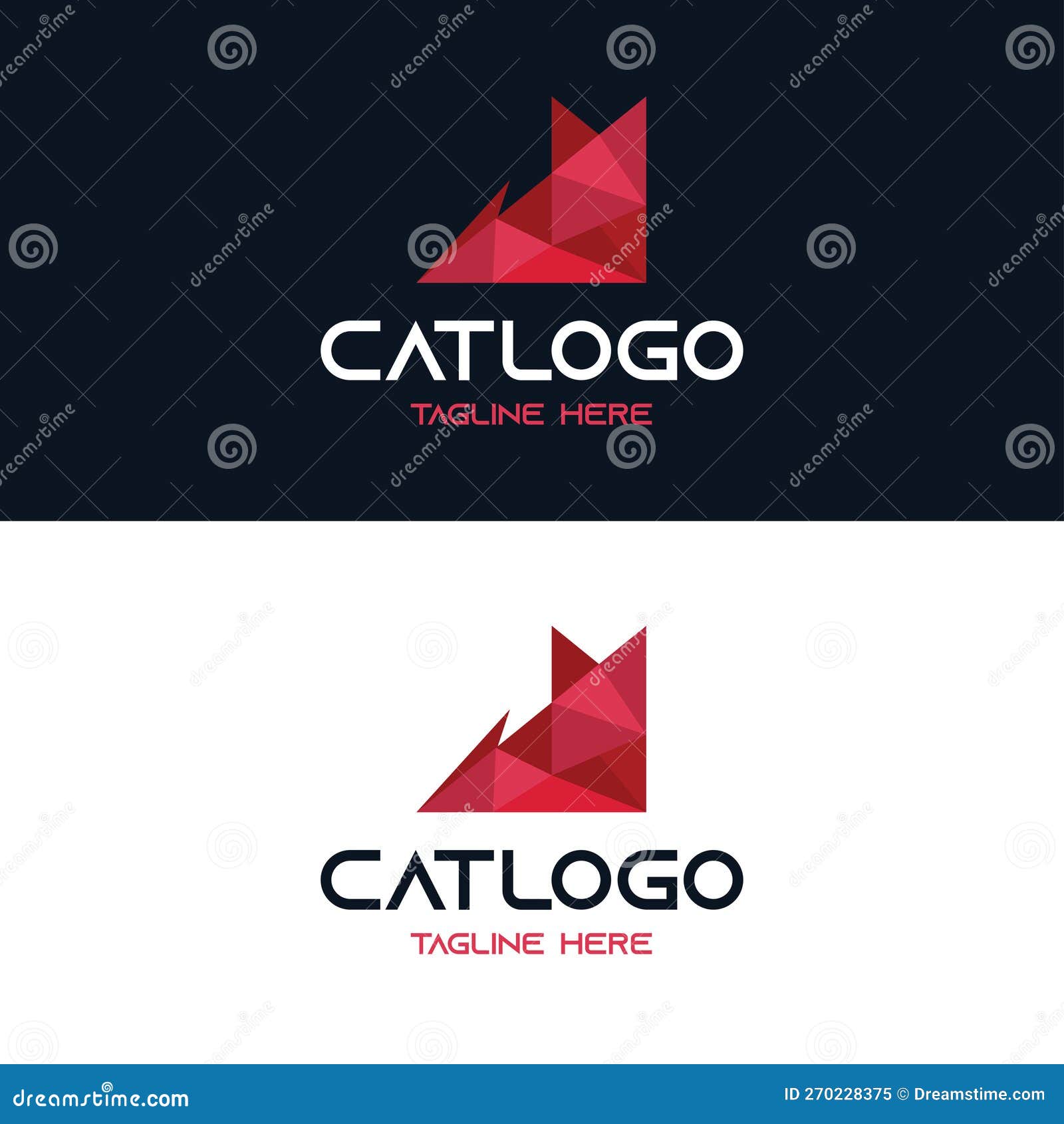 Polygon Creative Cat Logo stock vector. Illustration of minimalist ...