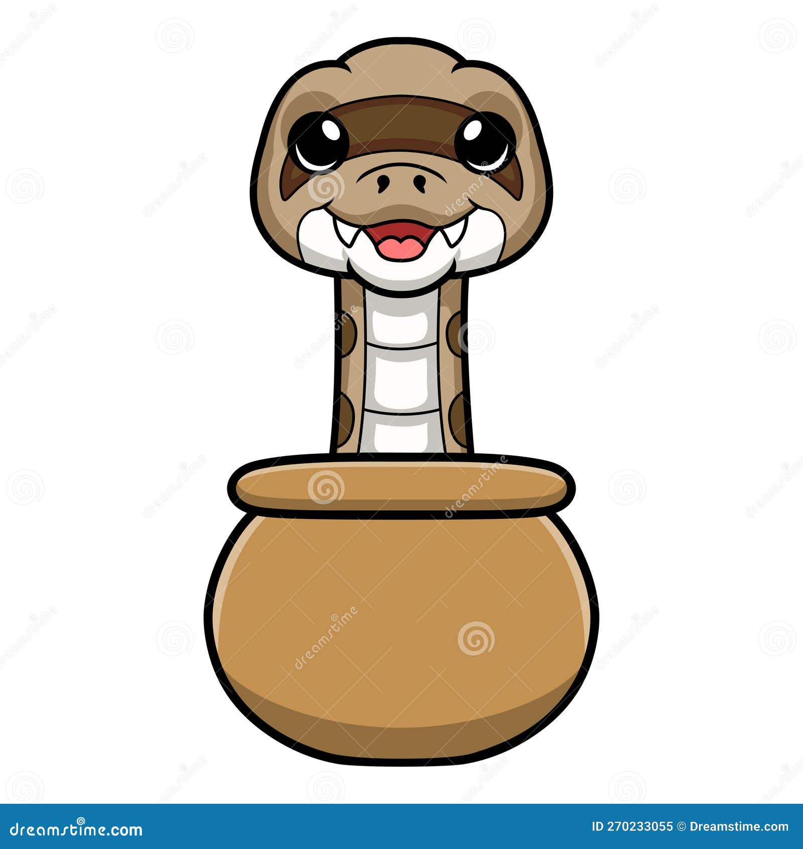 Cute Gopher Snake Cartoon Inside the Sack Stock Vector - Illustration ...