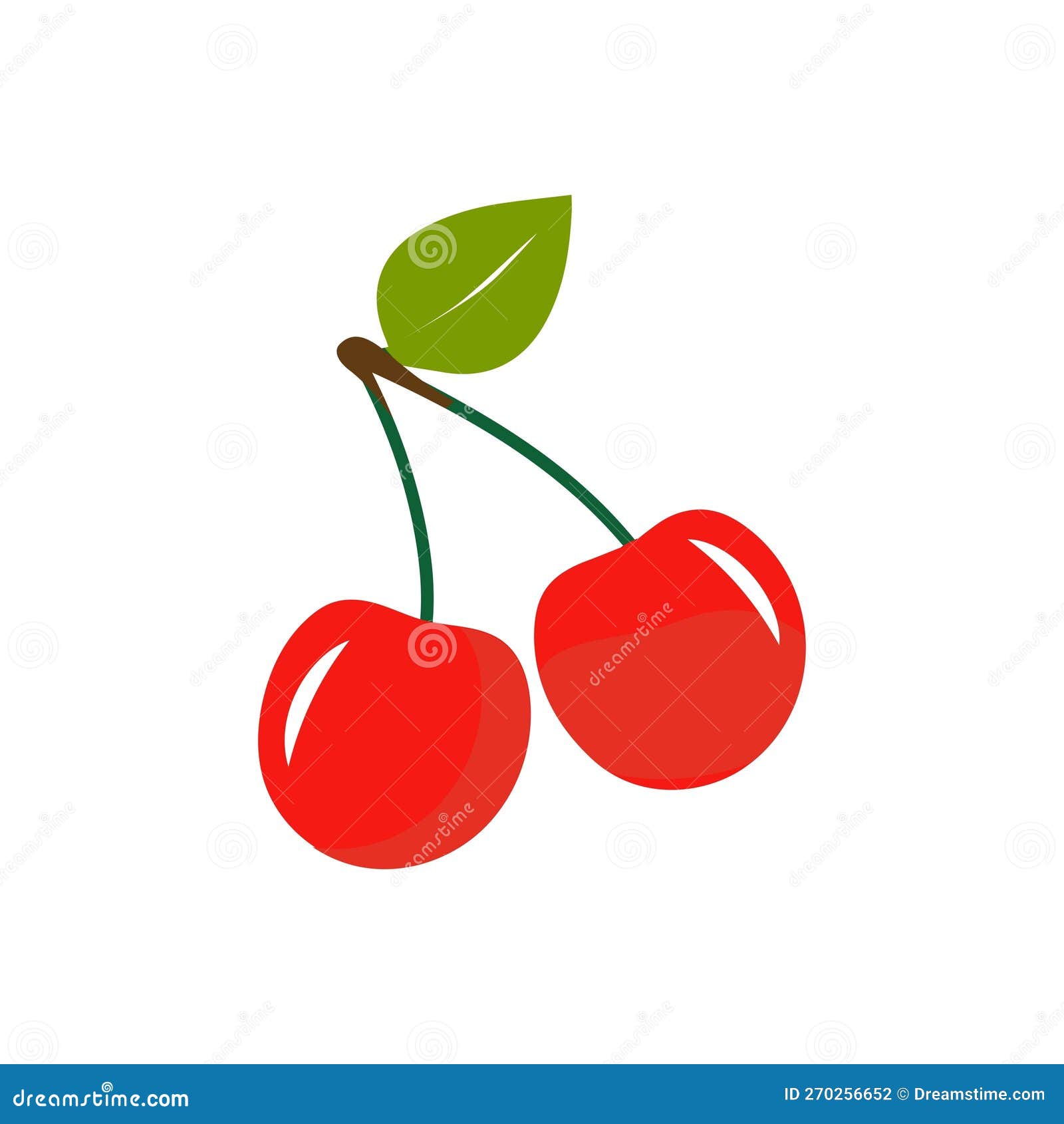 Cherry Cartoon Vector Illustration. Cute Cherry Character Stock Vector ...