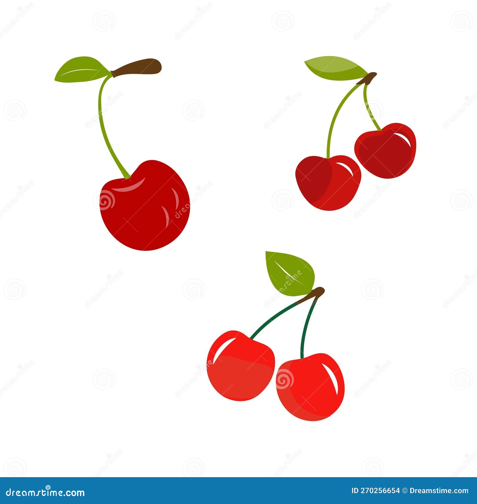 Cherry Cartoon Vector Illustration. Cute Cherry Character Stock Vector ...