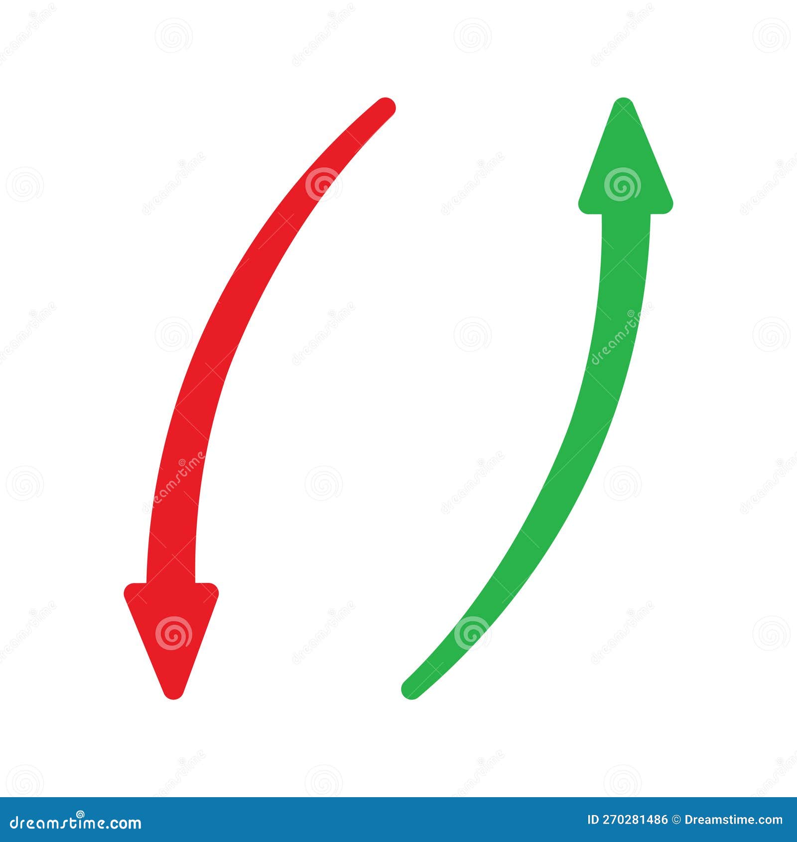 Up and Down Sign with Green and Red Arrows Vector. Design Vector ...