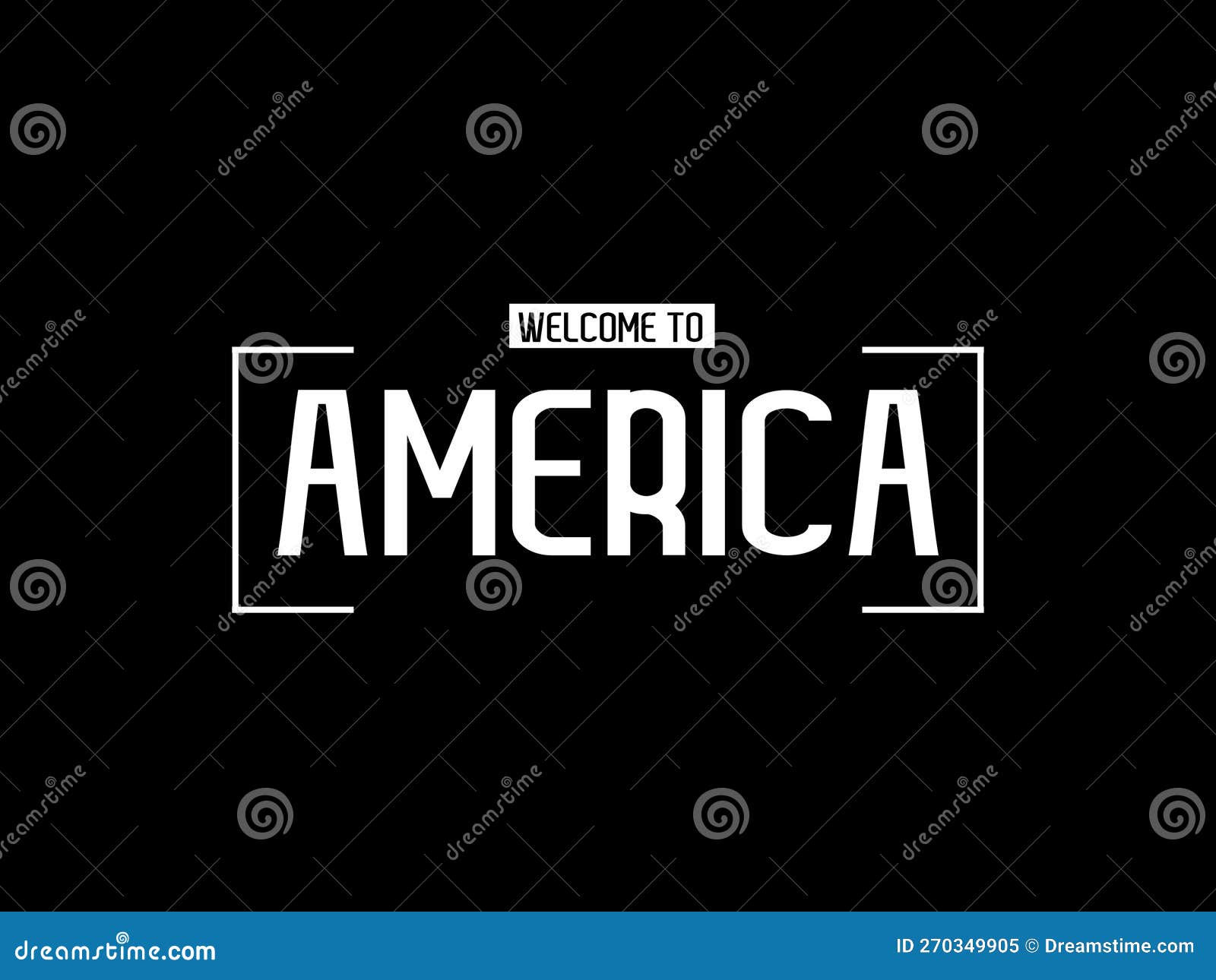 Welcome To America Country Name Stylish Text Typography Stock Vector ...