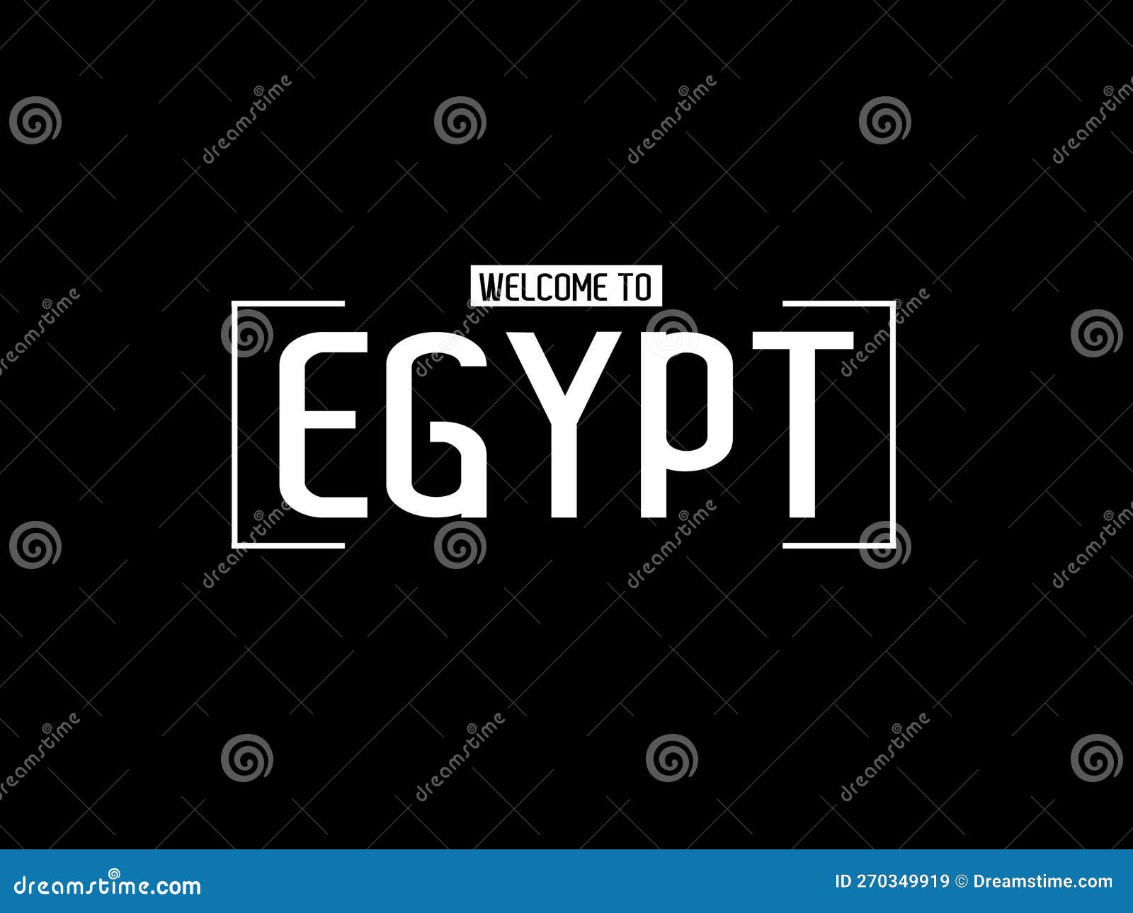 Welcome To Egypt Country Name Stylish Text Typography Stock Vector ...