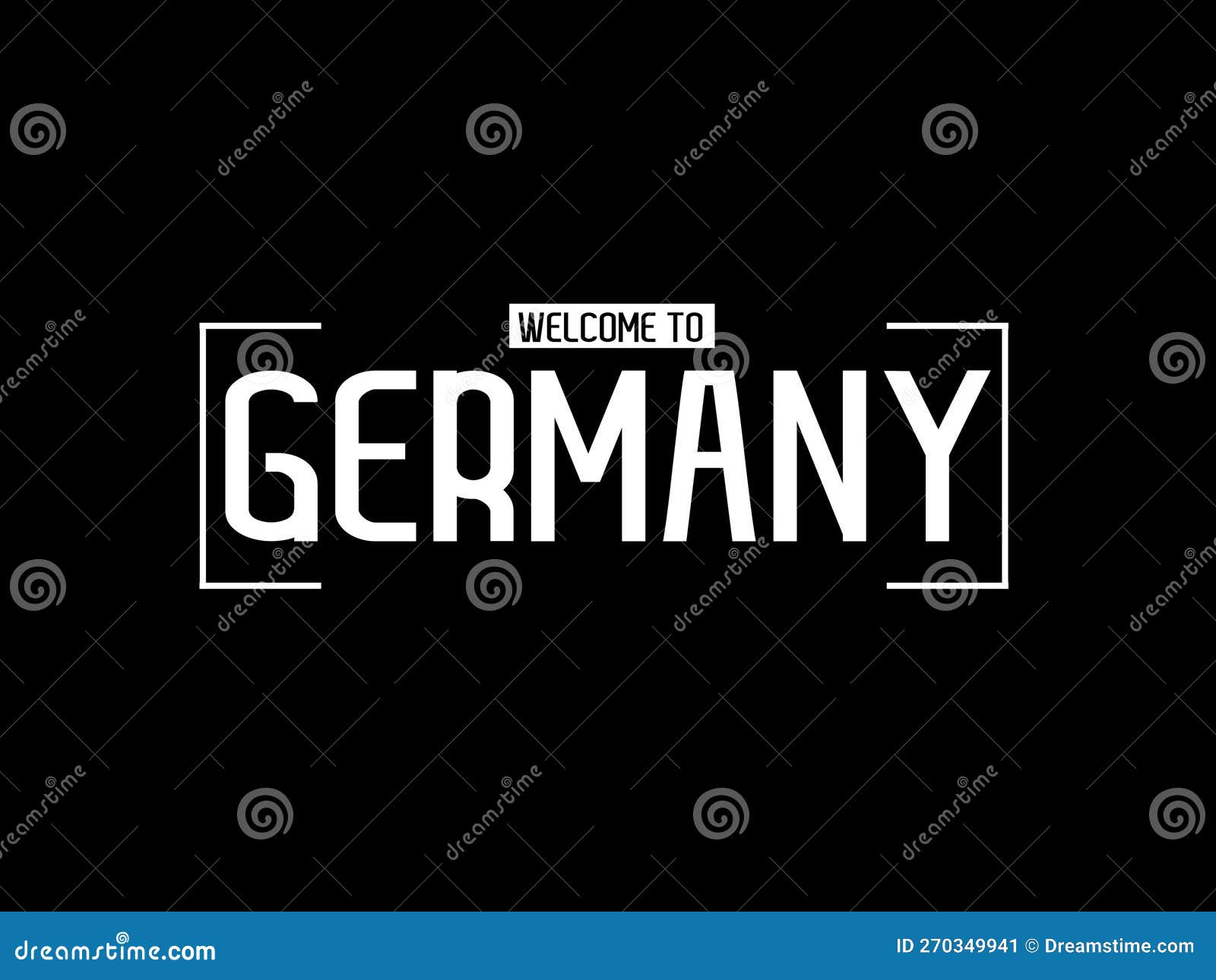 Welcome To Germany Country Name Text Typography Stock Illustration ...