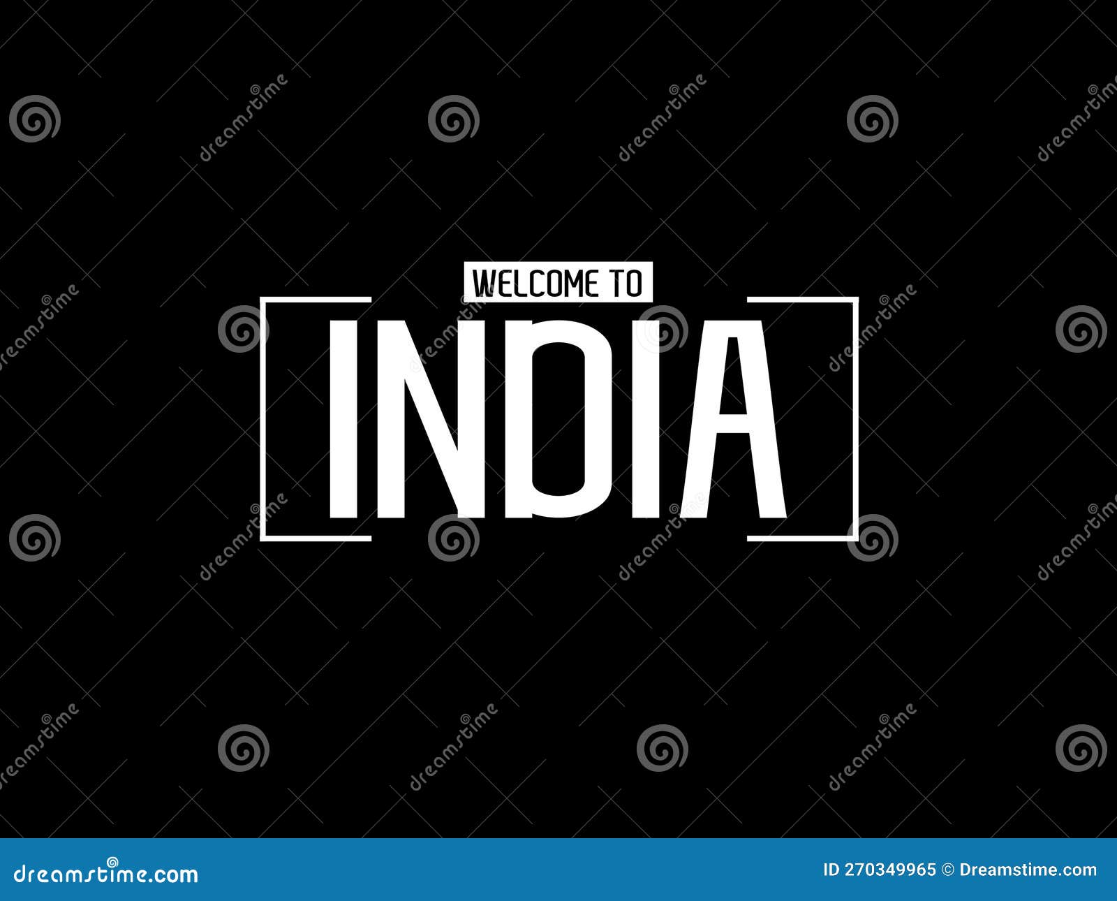 Welcome To India Country Name Stylish Text Typography Stock ...