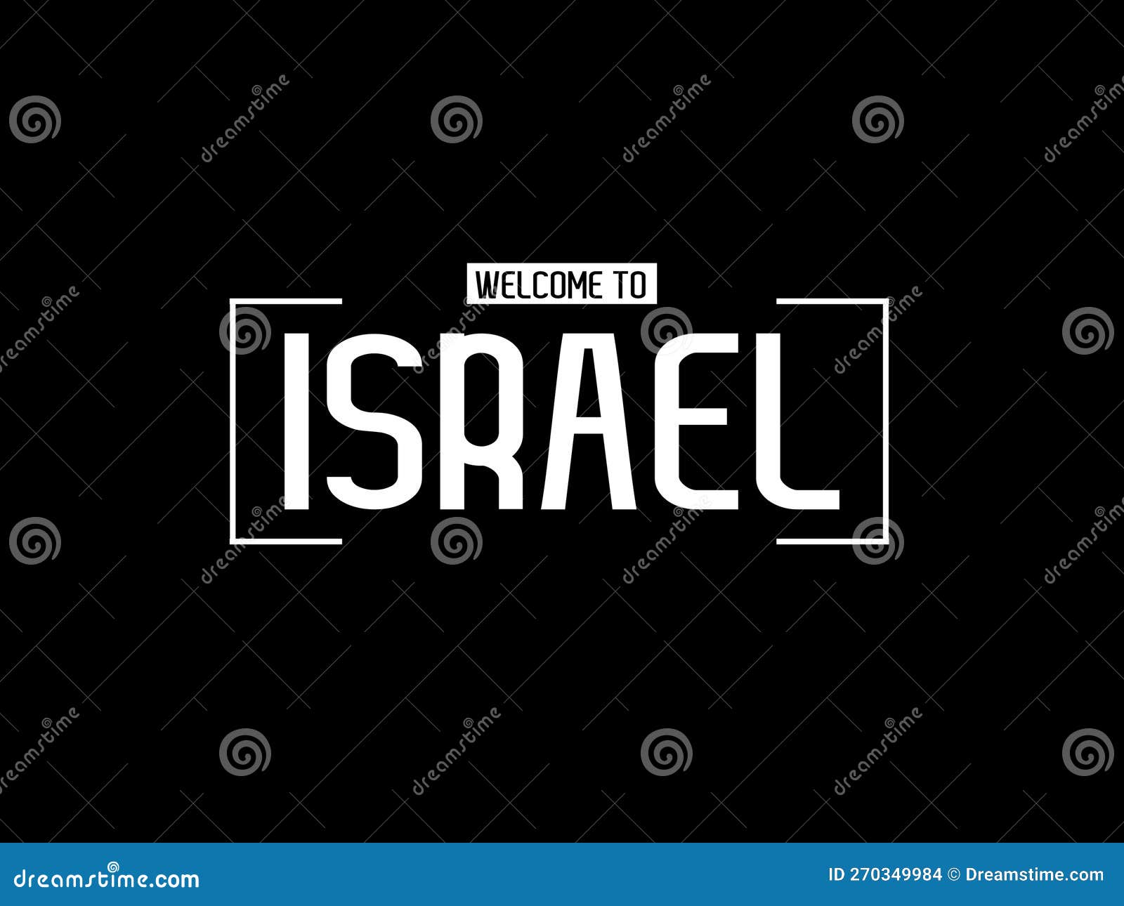Welcome To Israel Country Name Stylish Text Typography Stock Vector ...