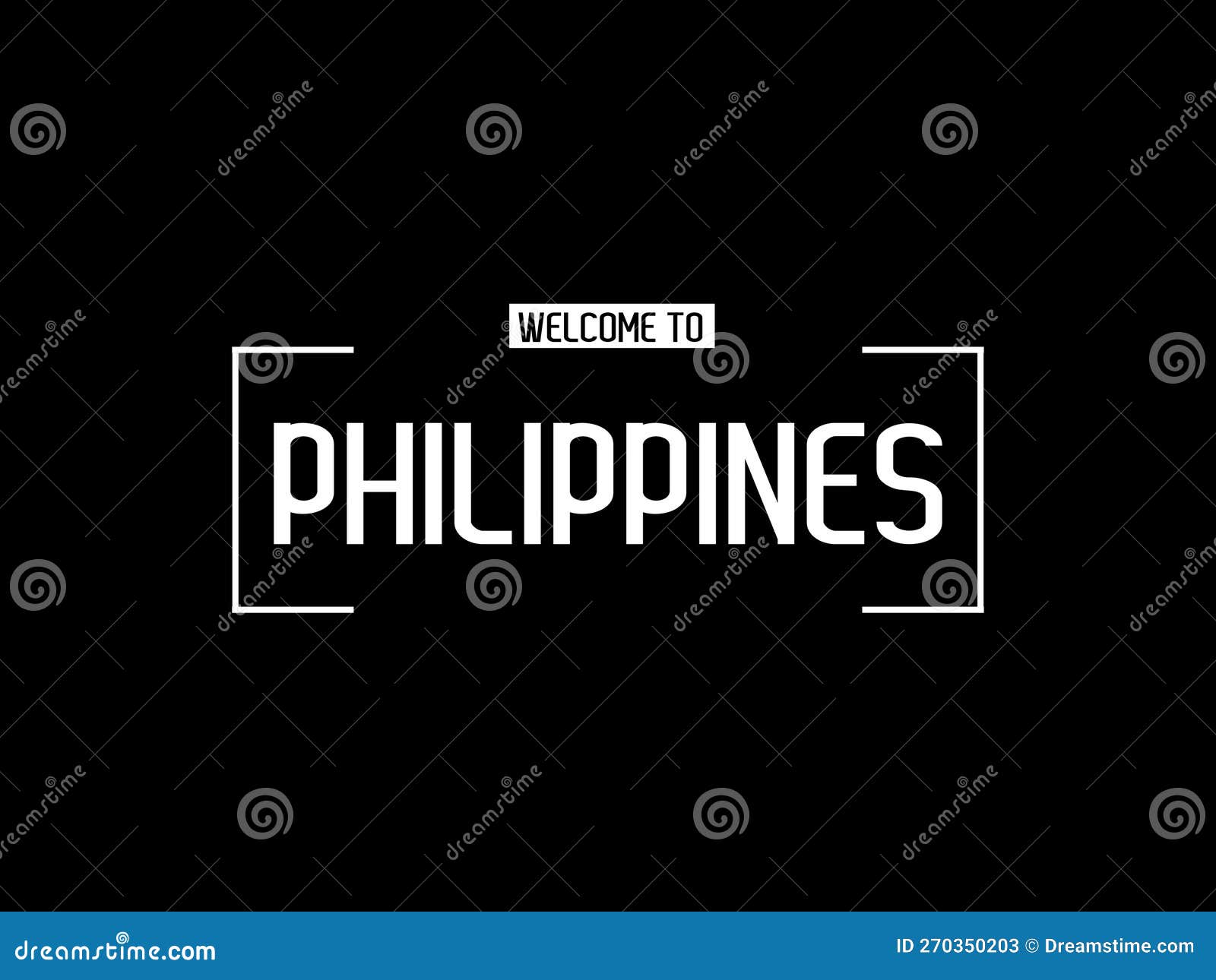 Welcome To Philippines Country Name Stylish Text Typography Stock ...