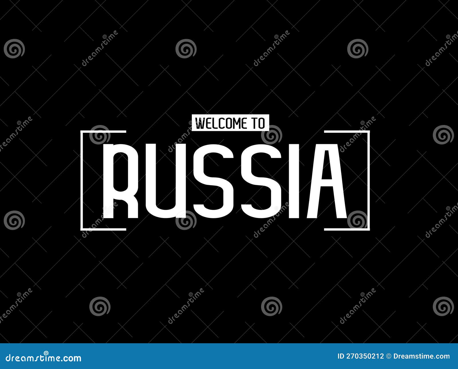 Welcome To Russia Country Name Stylish Text Typography Stock Vector ...