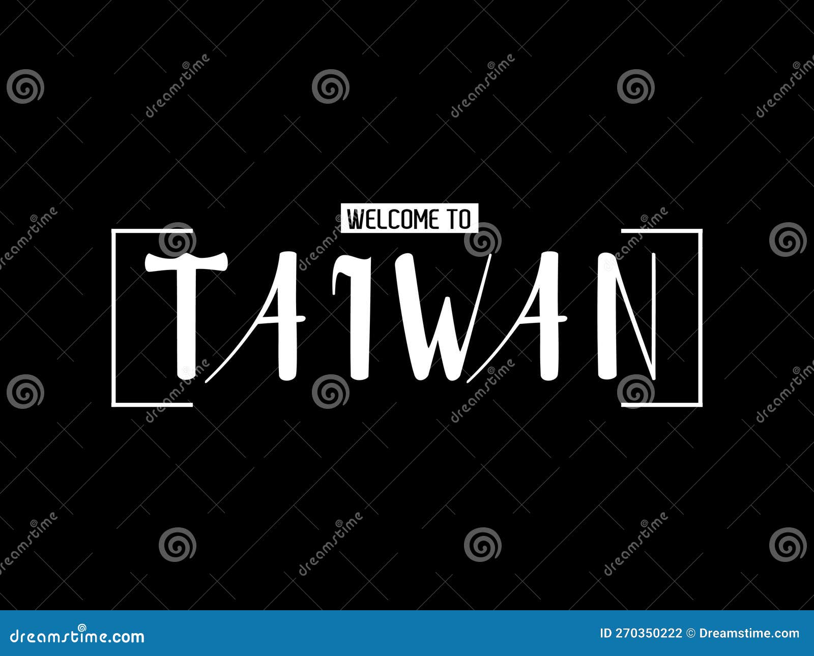 Welcome To Taiwan Country Name Stylish Text Typography Stock Vector ...