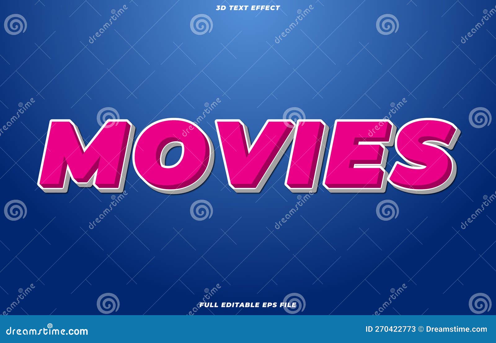 Movies Text Effect Template Design with 3d Style Use for Business Brand ...