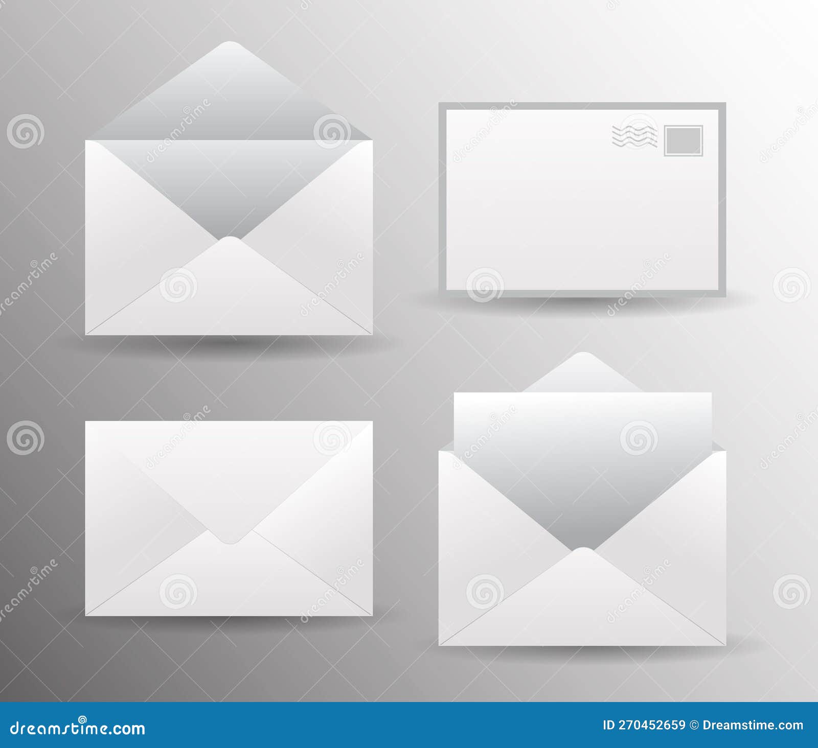 Illustration or Envelopes Open and Close Isolated Stock Vector ...