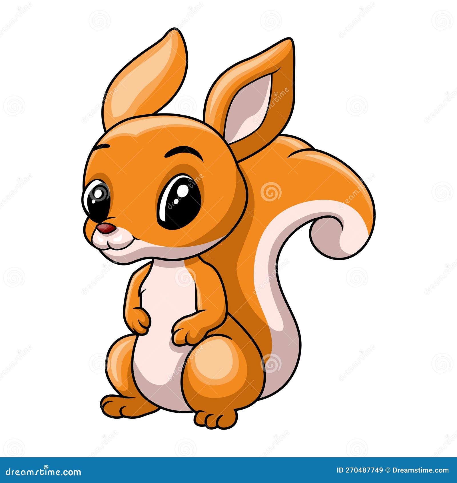 Cartoon Baby Squirrel a Smile Stock Vector - Illustration of wild ...
