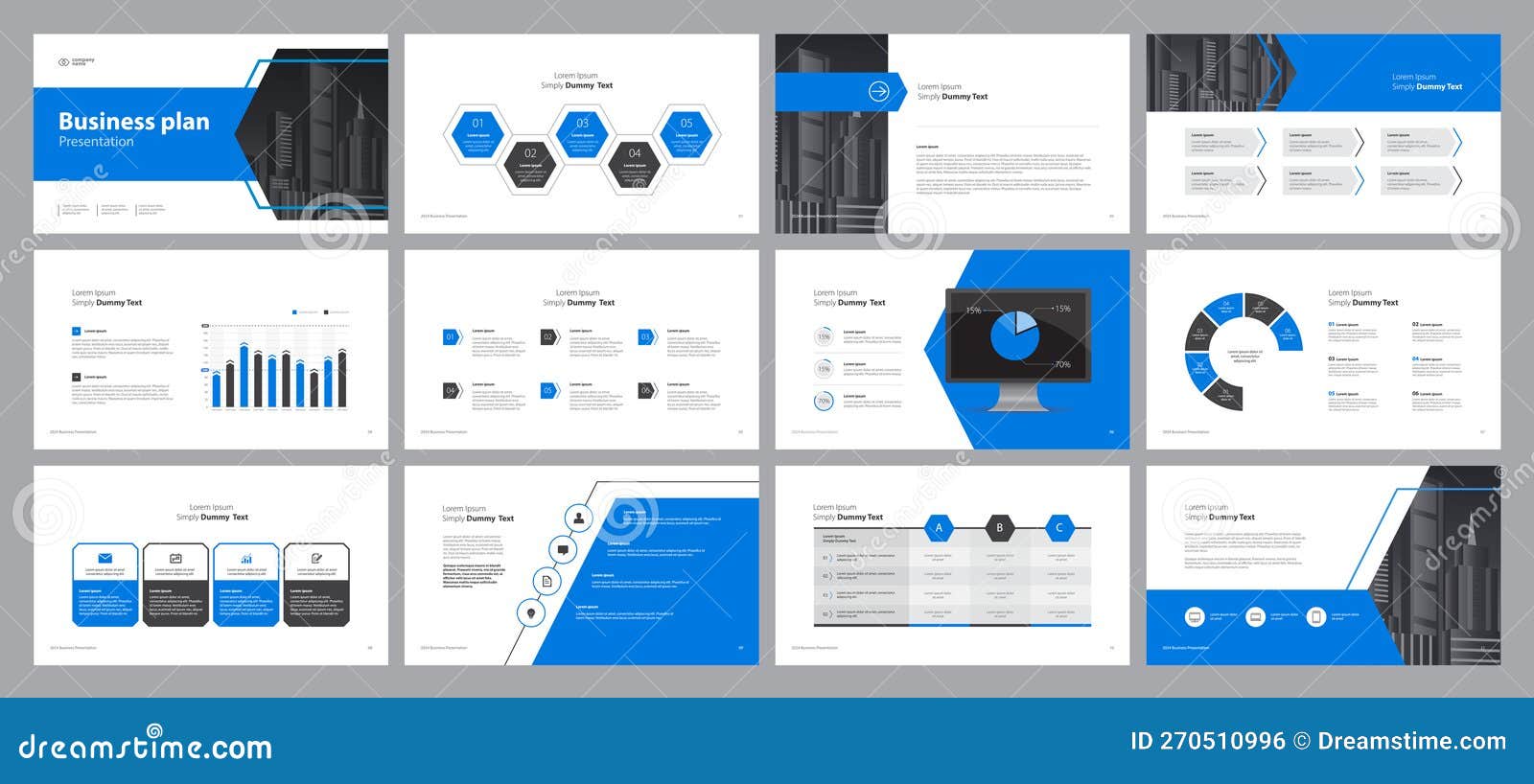 Business Presentation Template Design Backgrounds and Page Layout ...
