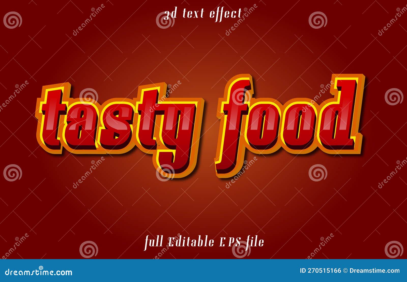 Tasty Editable Text Effect, Lettering Typography Font Style, Trendy 3d ...
