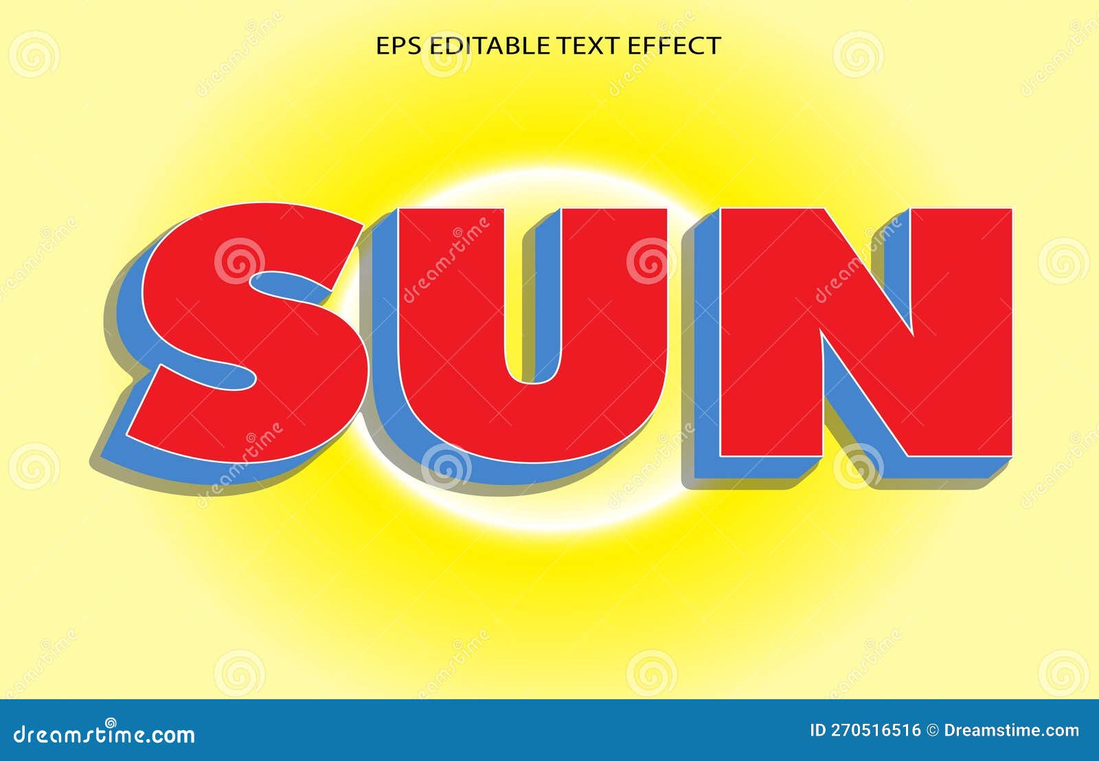 3d Sun Editable Text Effect Theme Style Stock Vector - Illustration of ...