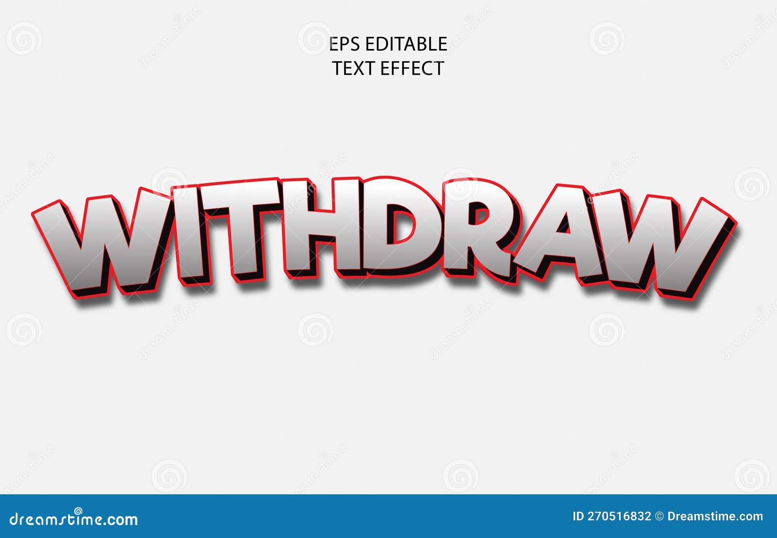 Withdraw Text Effect Template with 3d Bold Style Use for Logo and ...