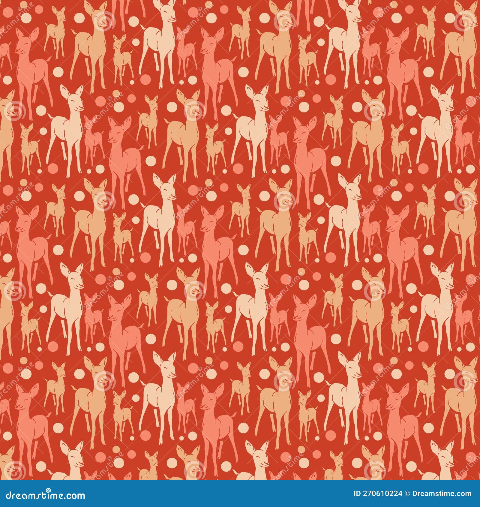 Baby Deer Hand Drawn Pattern Design Stock Vector - Illustration of ...