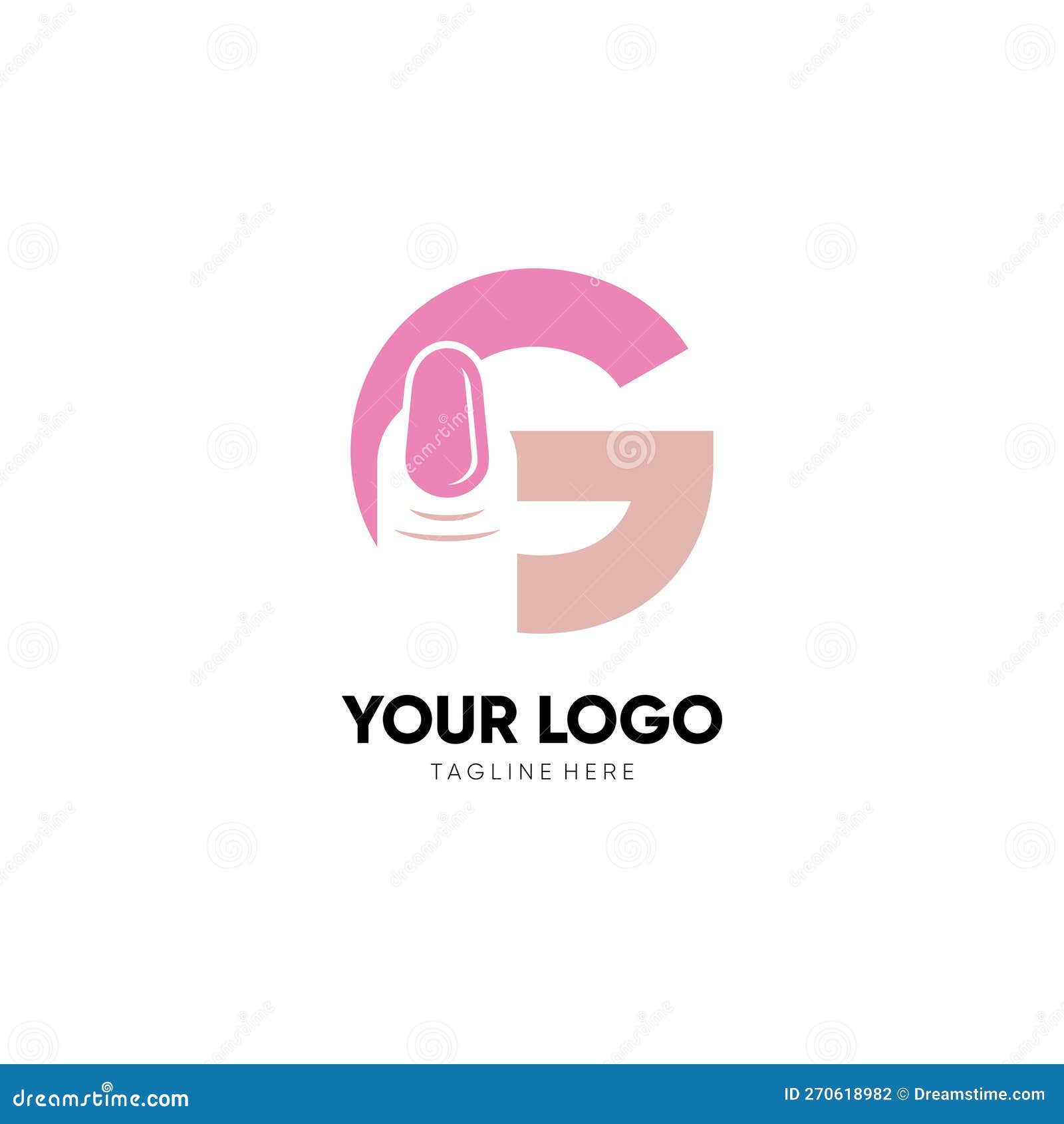 Letter G Nail Art Logo Design Vector Icon Graphic Emblem Illustration ...