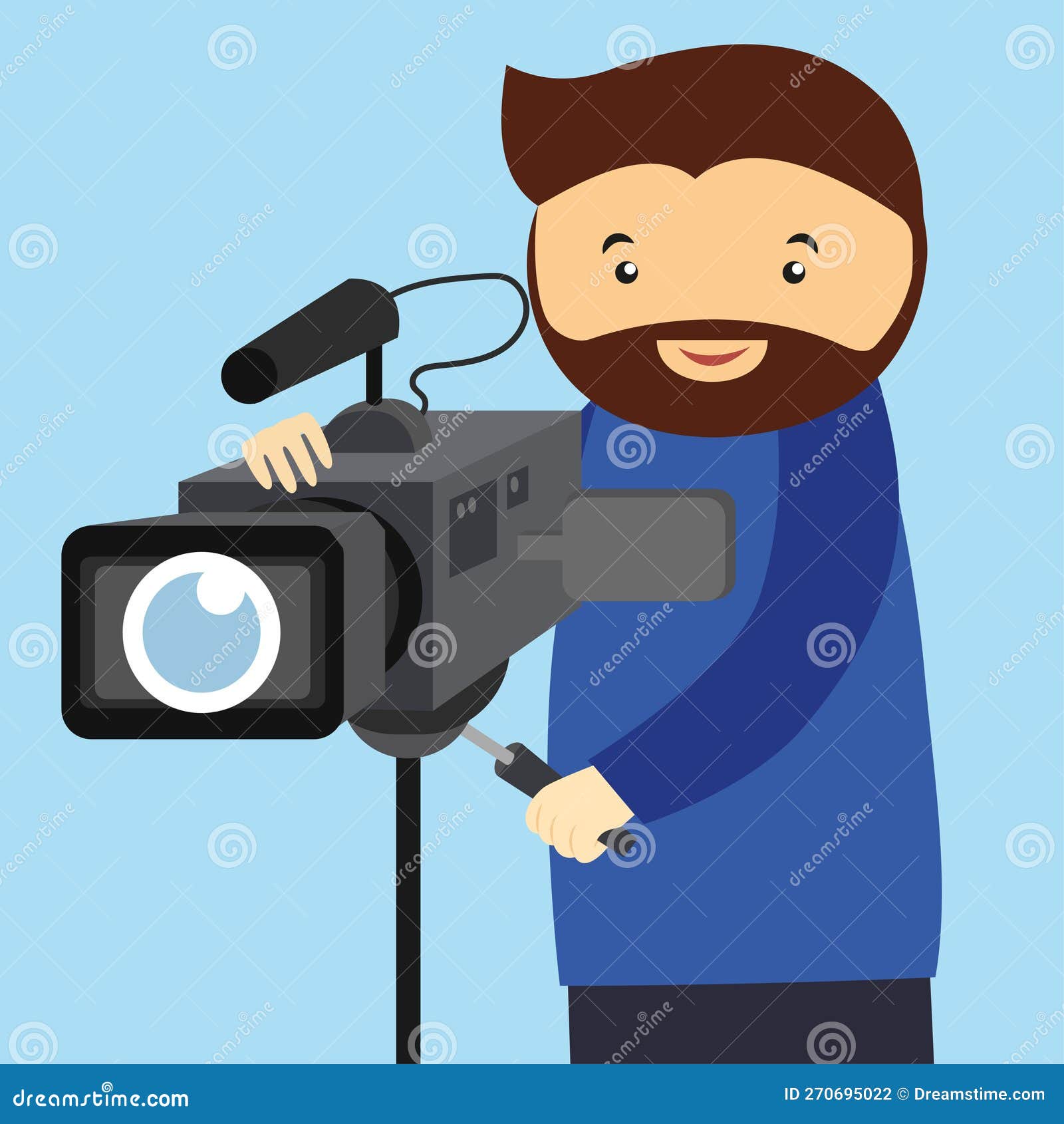 Cameraman with Camera Design Stock Vector - Illustration of movie ...