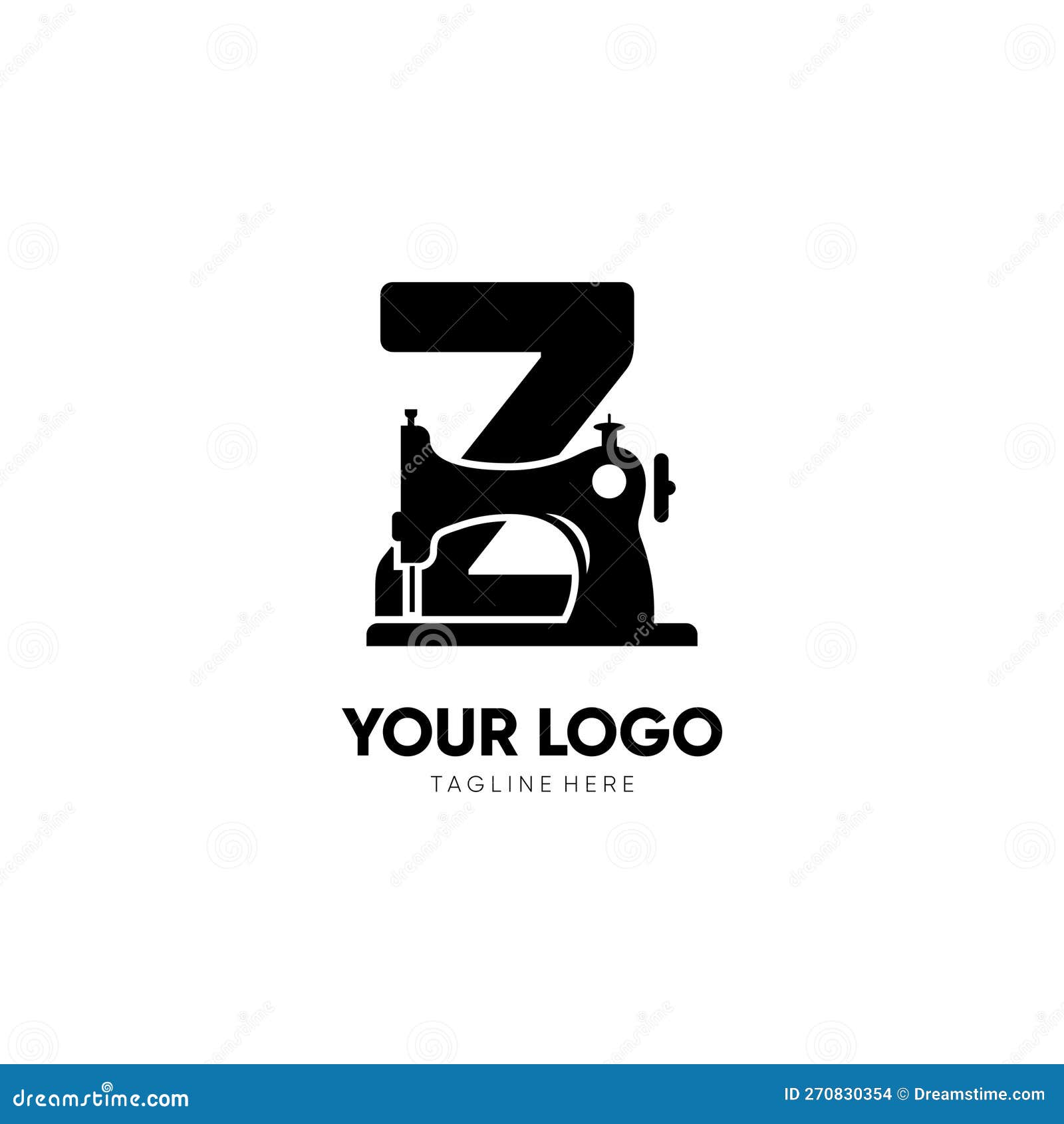 Letter Z Sewing Machine Logo Design Vector Icon Graphic Emblem ...