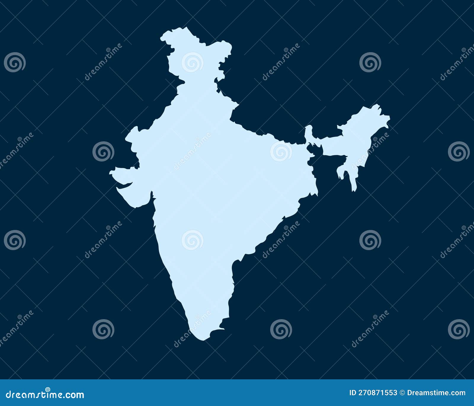 India On Dark Globe With Yellow World Map. Vector Illustration ...