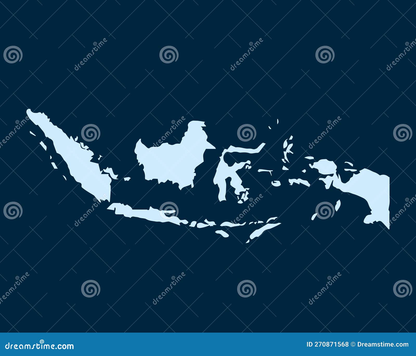 Light Blue Design Concept of Country Indonesia Map Isolated on Dark ...