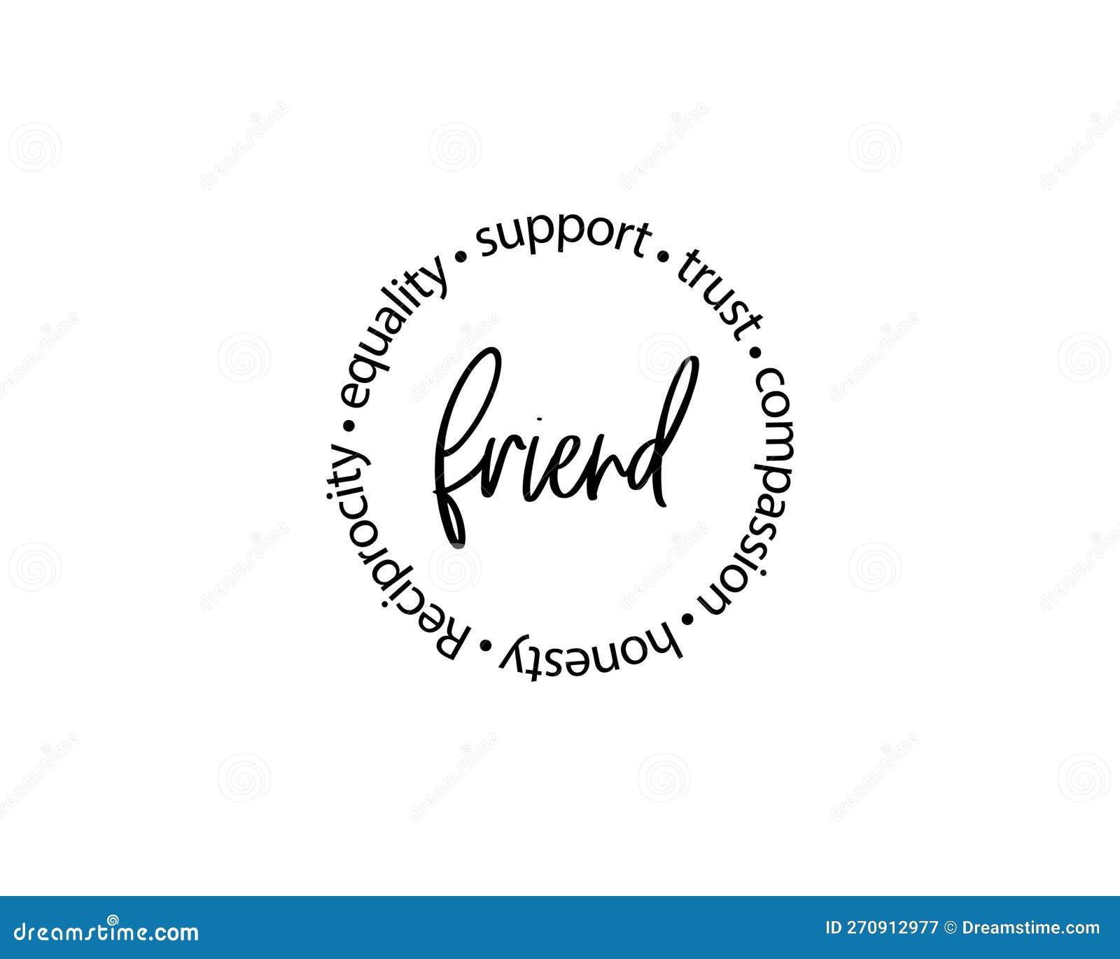 Friend and Words in Circle, Vector Stock Vector - Illustration of ...
