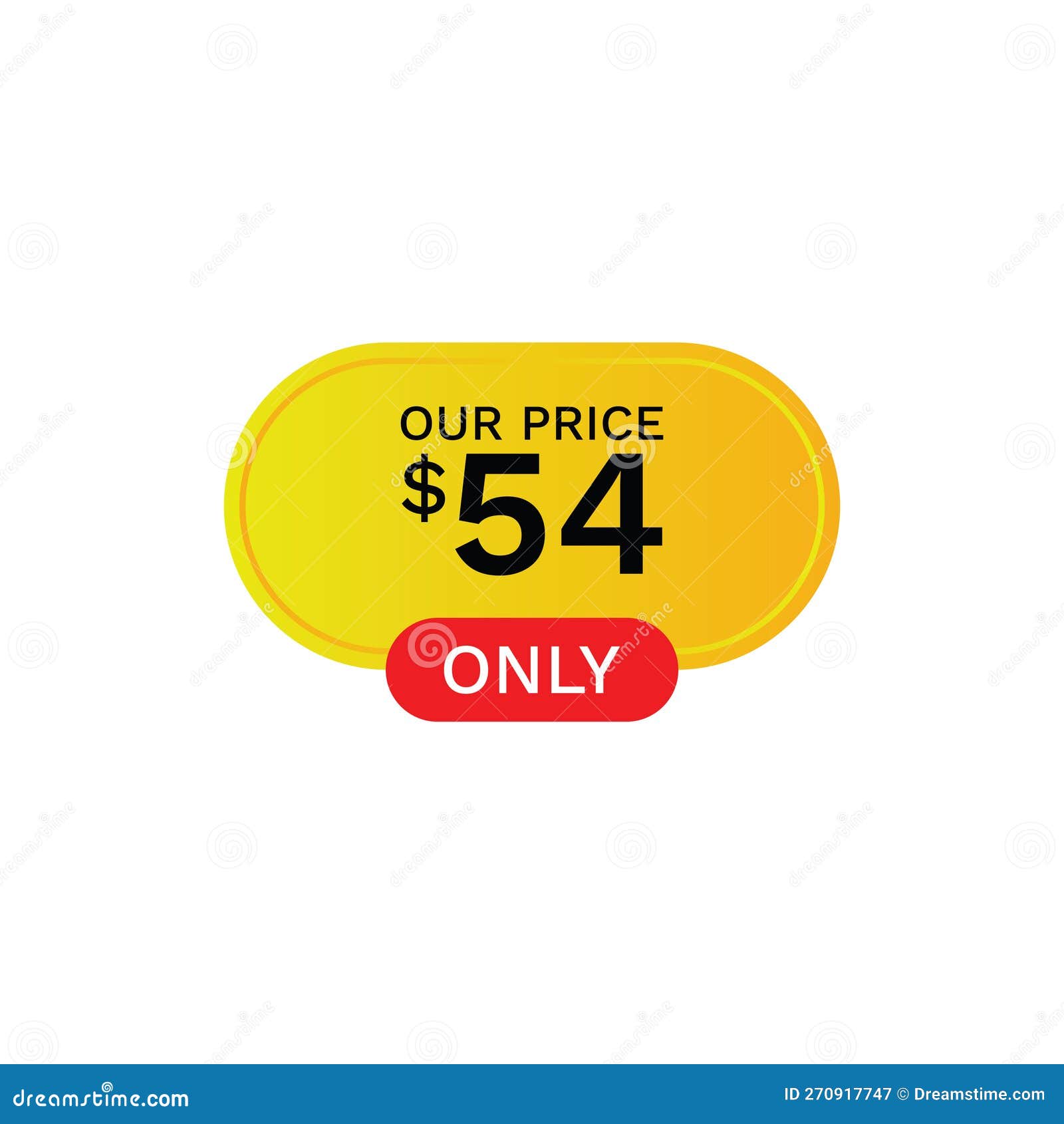 Our Price 54$ Dollar only, Label, Price Tag, Price Label, Discount ...