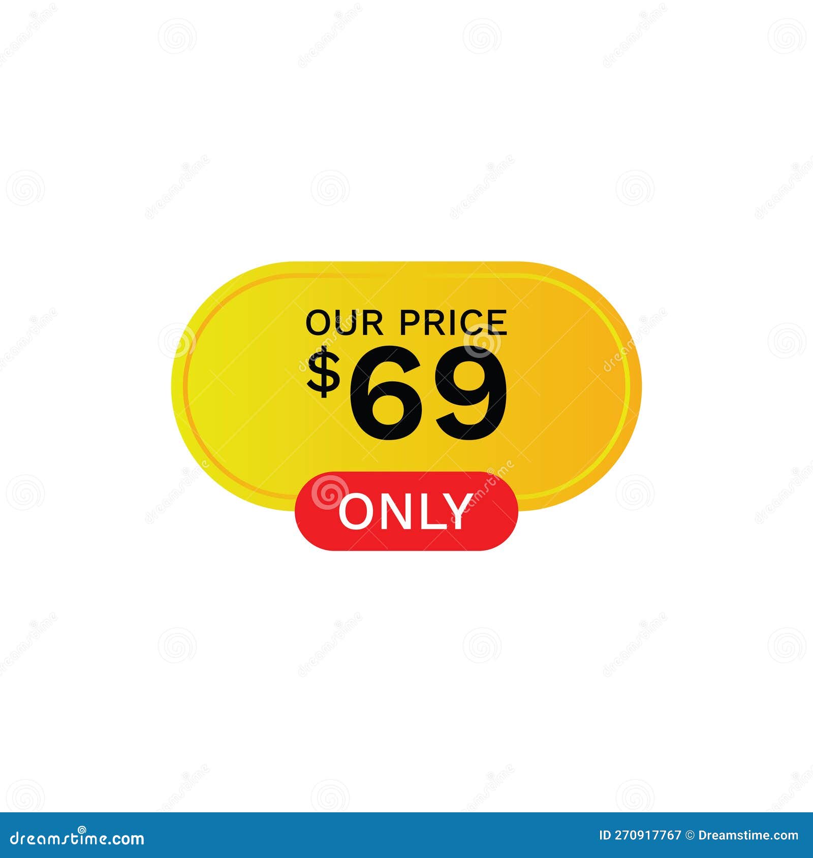 Our Price 69$ Dollar only, Label, Price Tag, Price Label, Discount ...