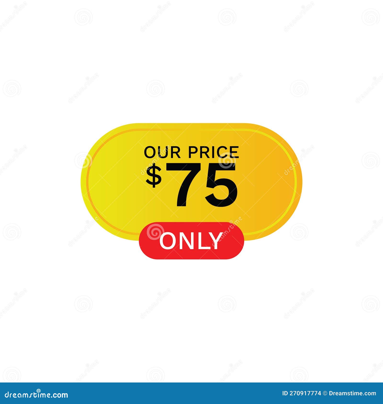 Our Price 75$ Dollar only, Label, Price Tag, Price Label, Discount ...
