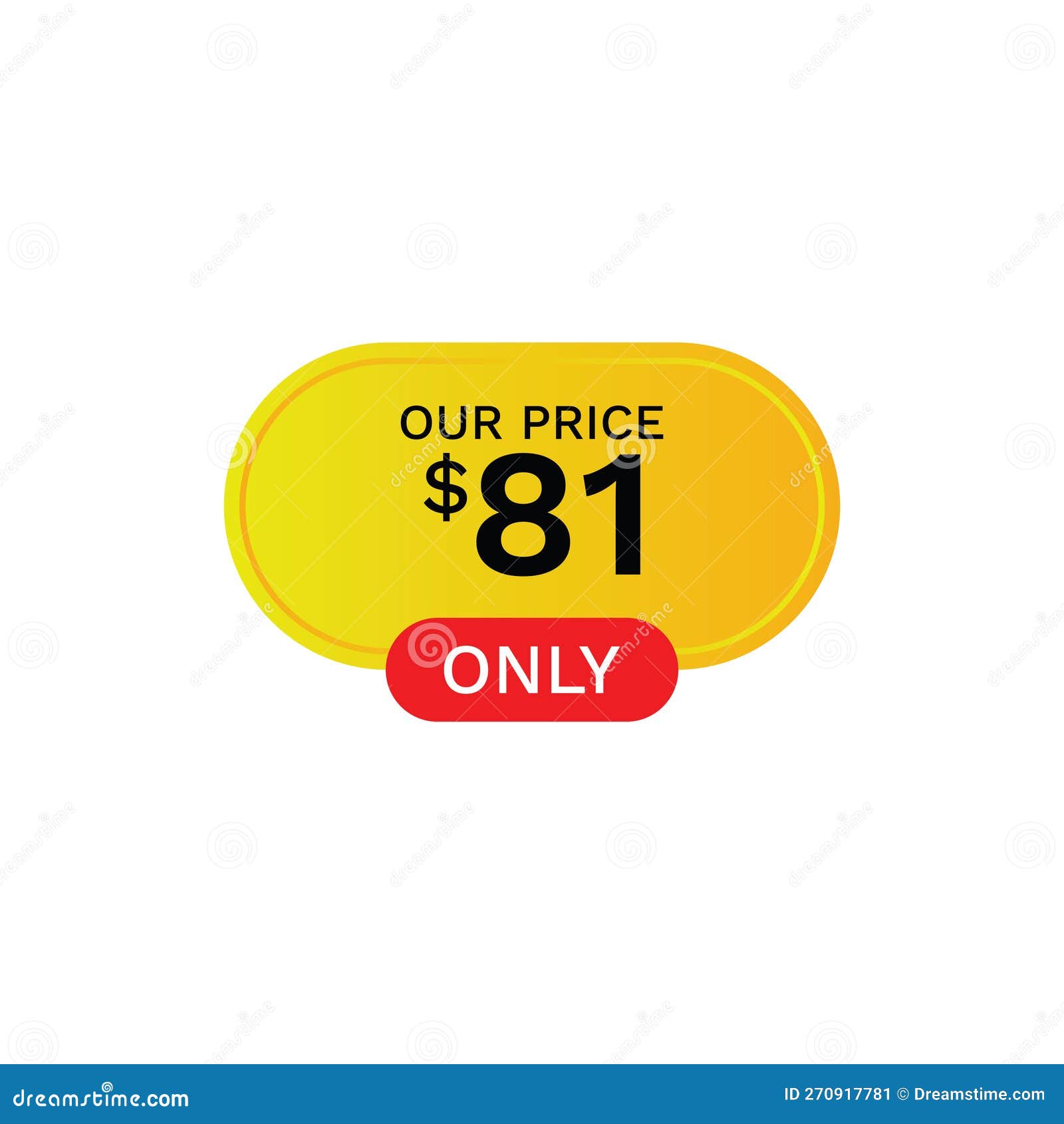 Our Price 81$ Dollar only, Label, Price Tag, Price Label, Discount ...