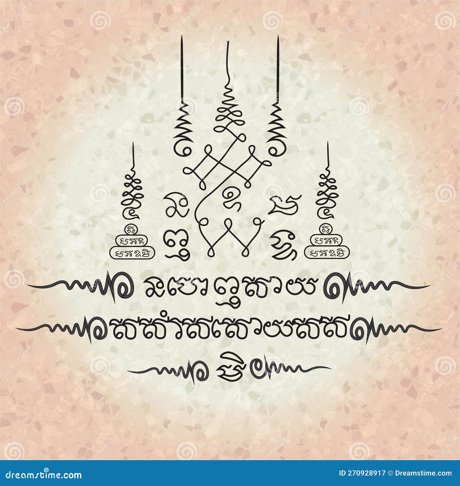 Thai Talisman Traditional Tattoo Stock Vector - Illustration of ...