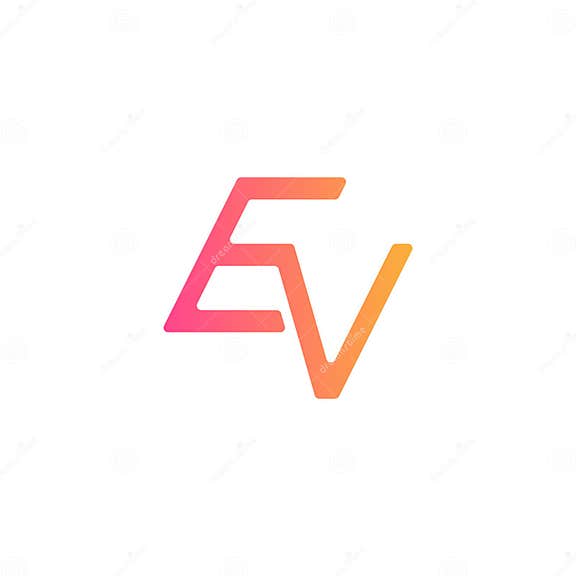 EV Logo, EV Monogram, Initial EV Logo, Letter EV Logo, Letter EV Icon ...