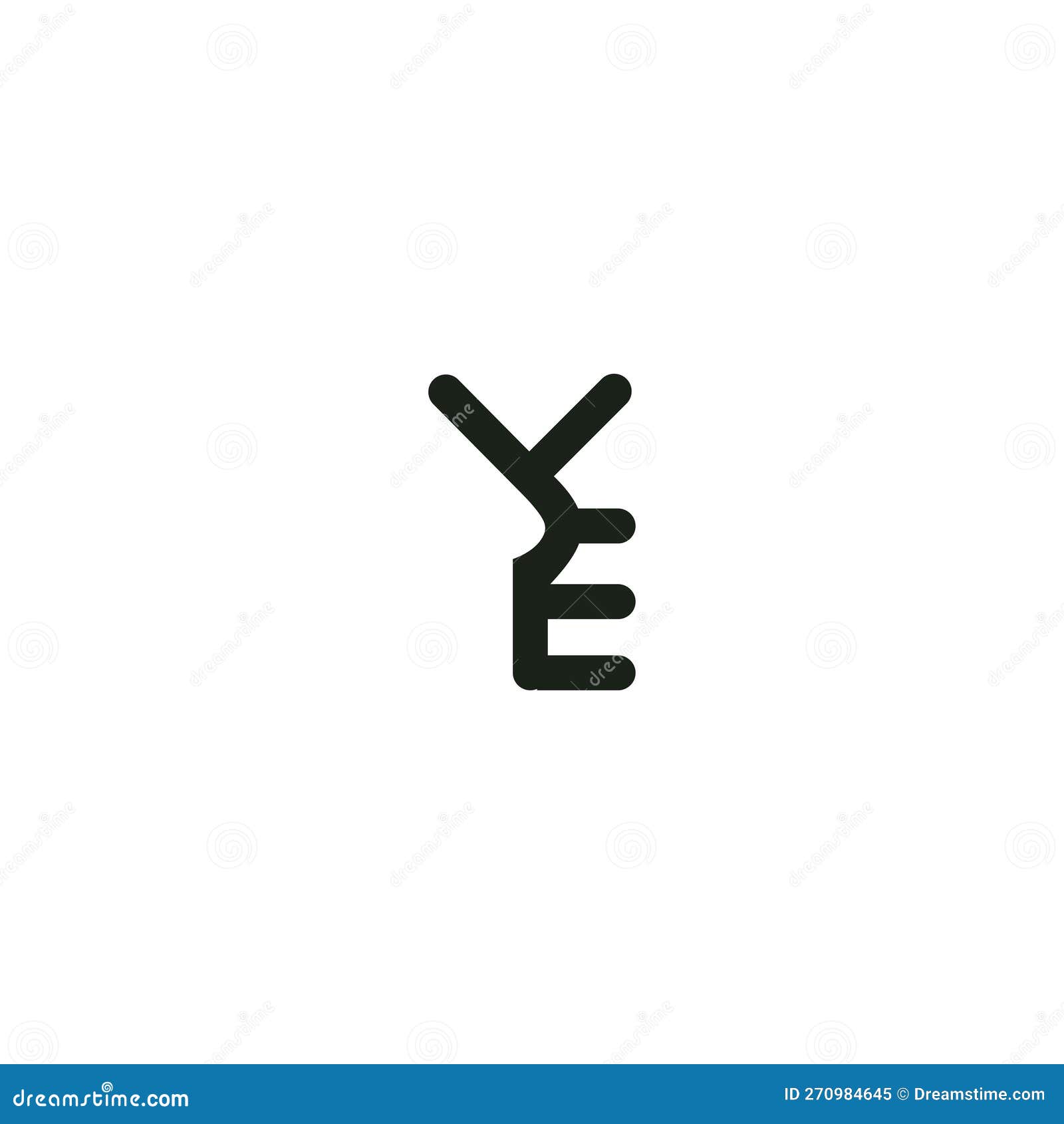 Alphabet Initials Logo YE, EY, Y and E Stock Image - Illustration of ...