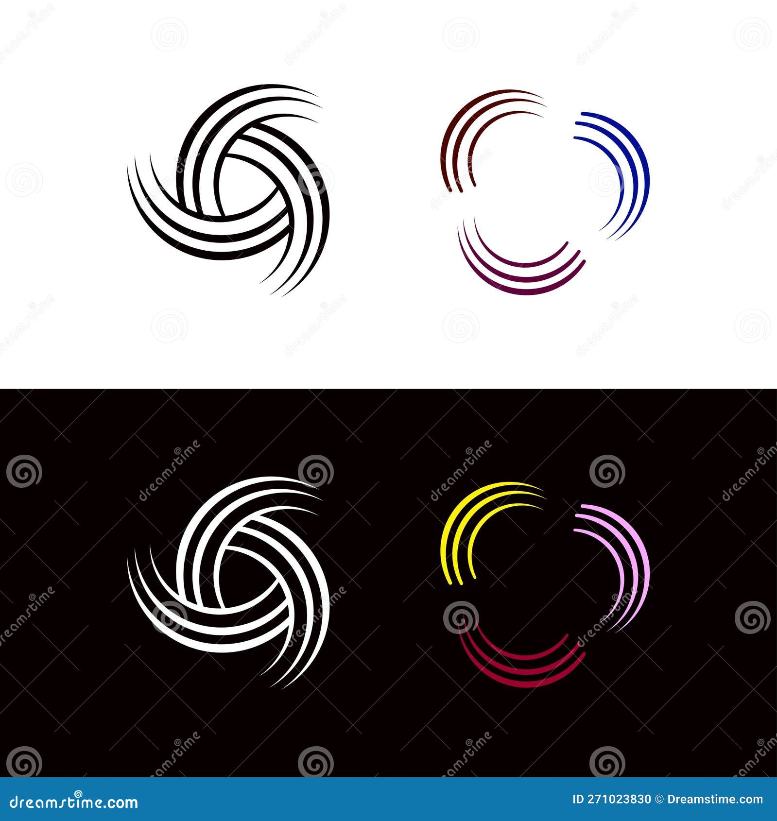 Circle Vector Logo Template Design Stock Vector - Illustration of ...