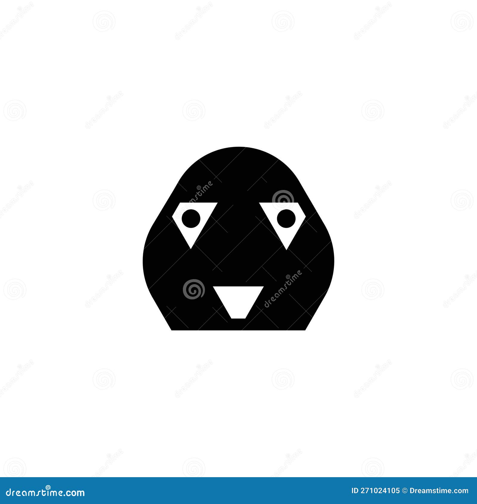 Black Head Vector Logo Design Stock Vector - Illustration of design ...