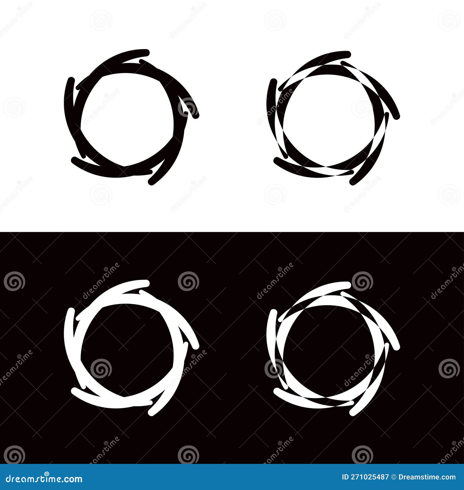 Circle Vector Logo Template Design Stock Vector - Illustration of black ...