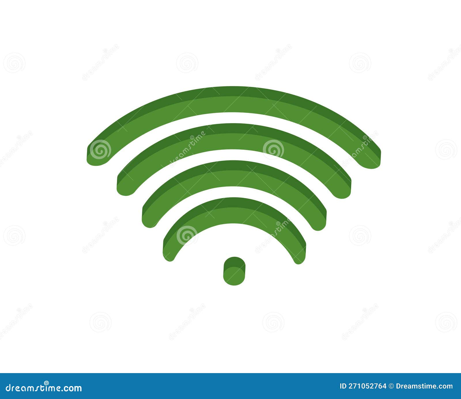 Green wi fi sign stock vector. Illustration of concept - 271052764