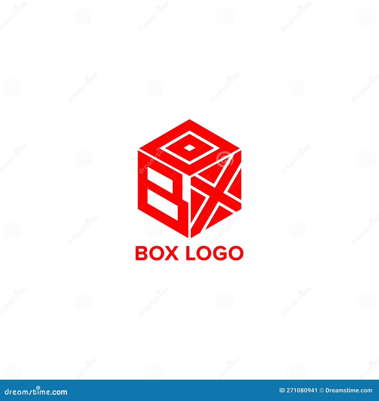 Box logo simple design stock vector. Illustration of print - 271080941