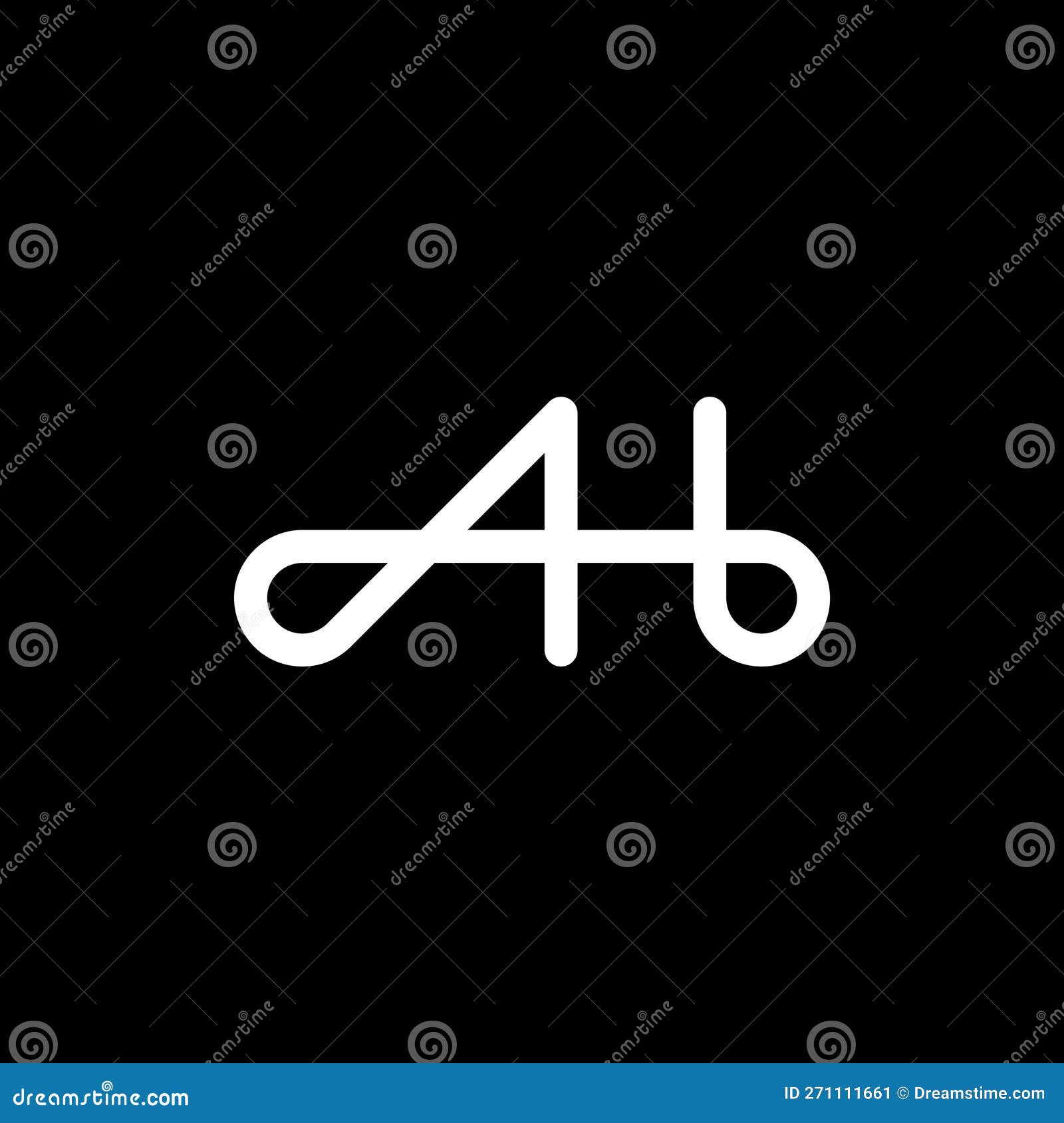Letter AH Logo, AH Monogram, Initial AH Logo, AH Logo, Letter AH Icon ...