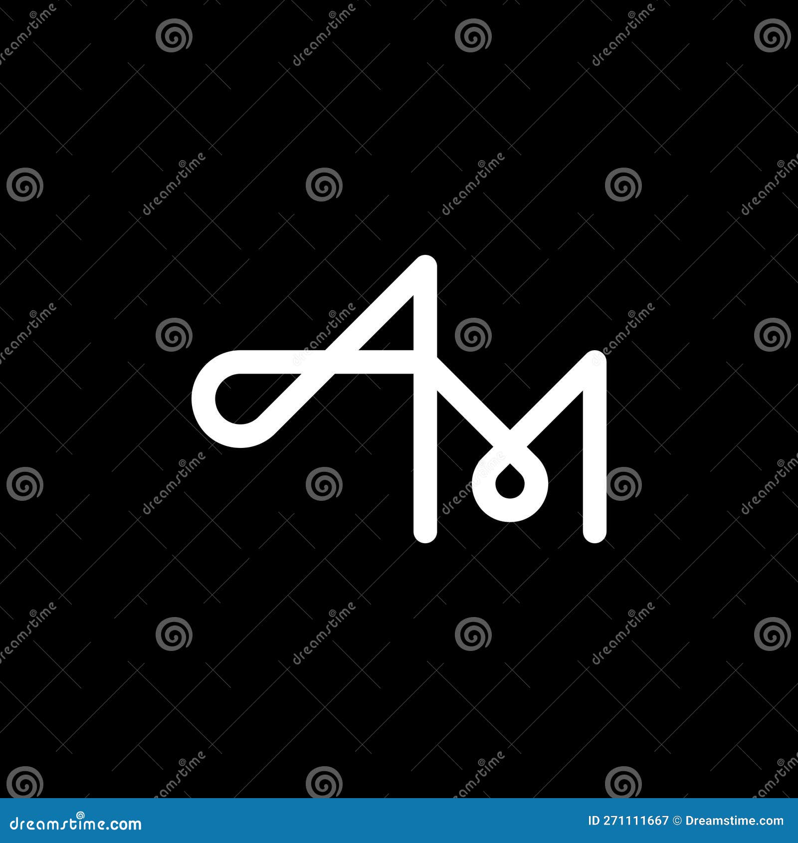 Letter am Logo, am Monogram, Initial am Logo, am Logo, Letter am Icon ...