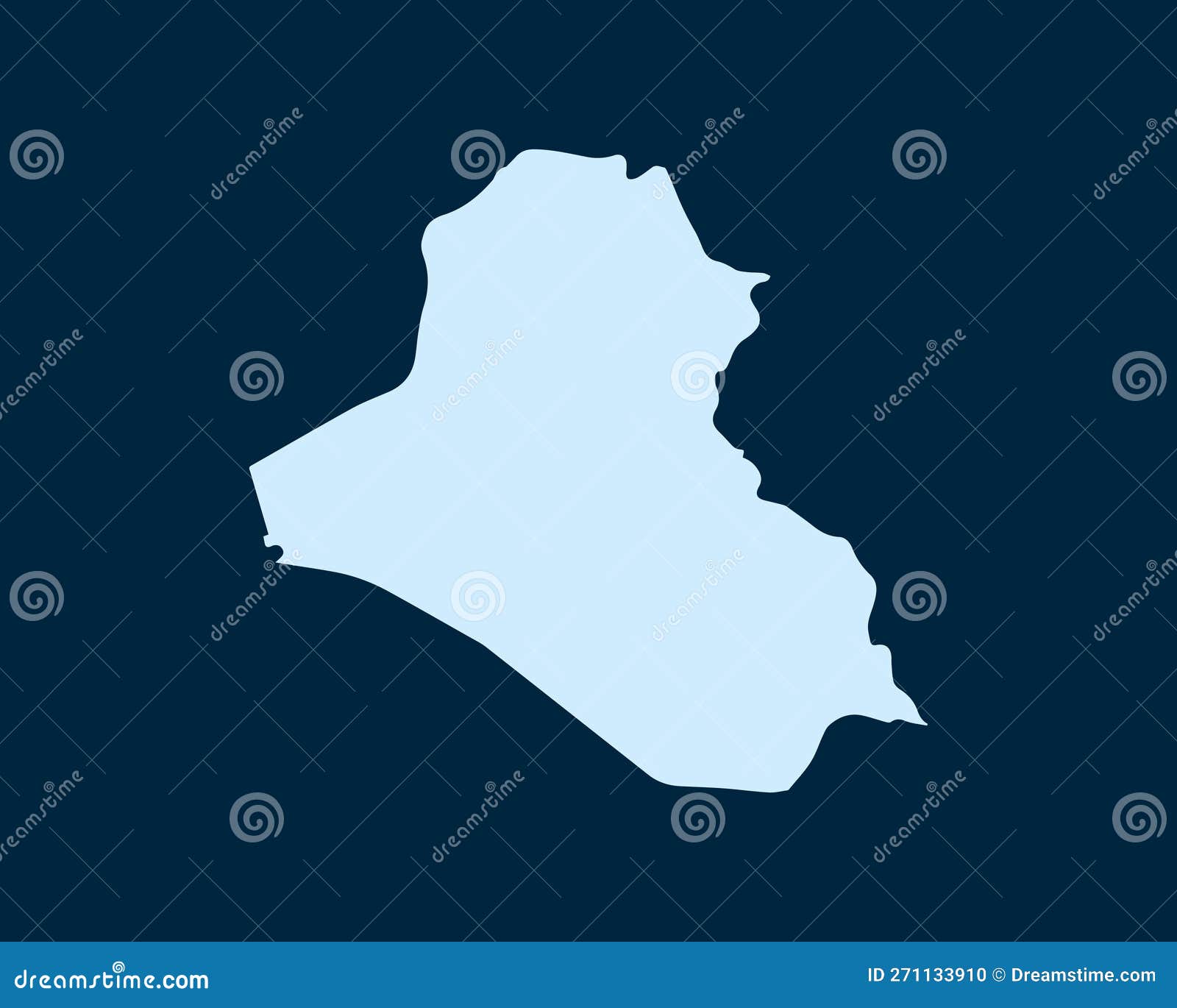 Light Blue Design Concept of Country Iraq Map Isolated on Dark Green ...